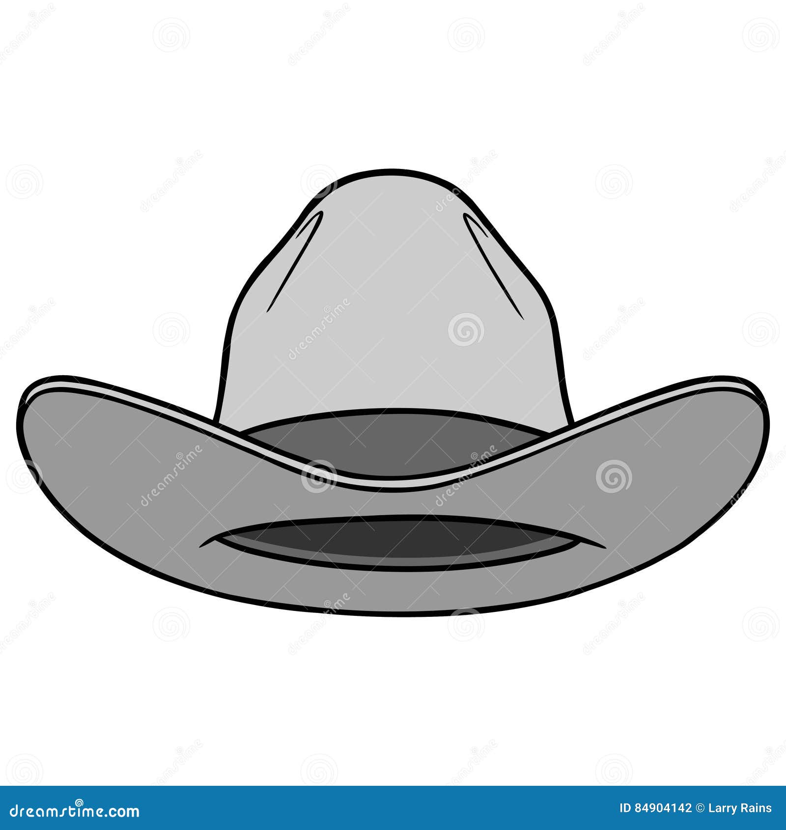 Cowboy Hat Front Illustration Stock Vector - Illustration of wild ...