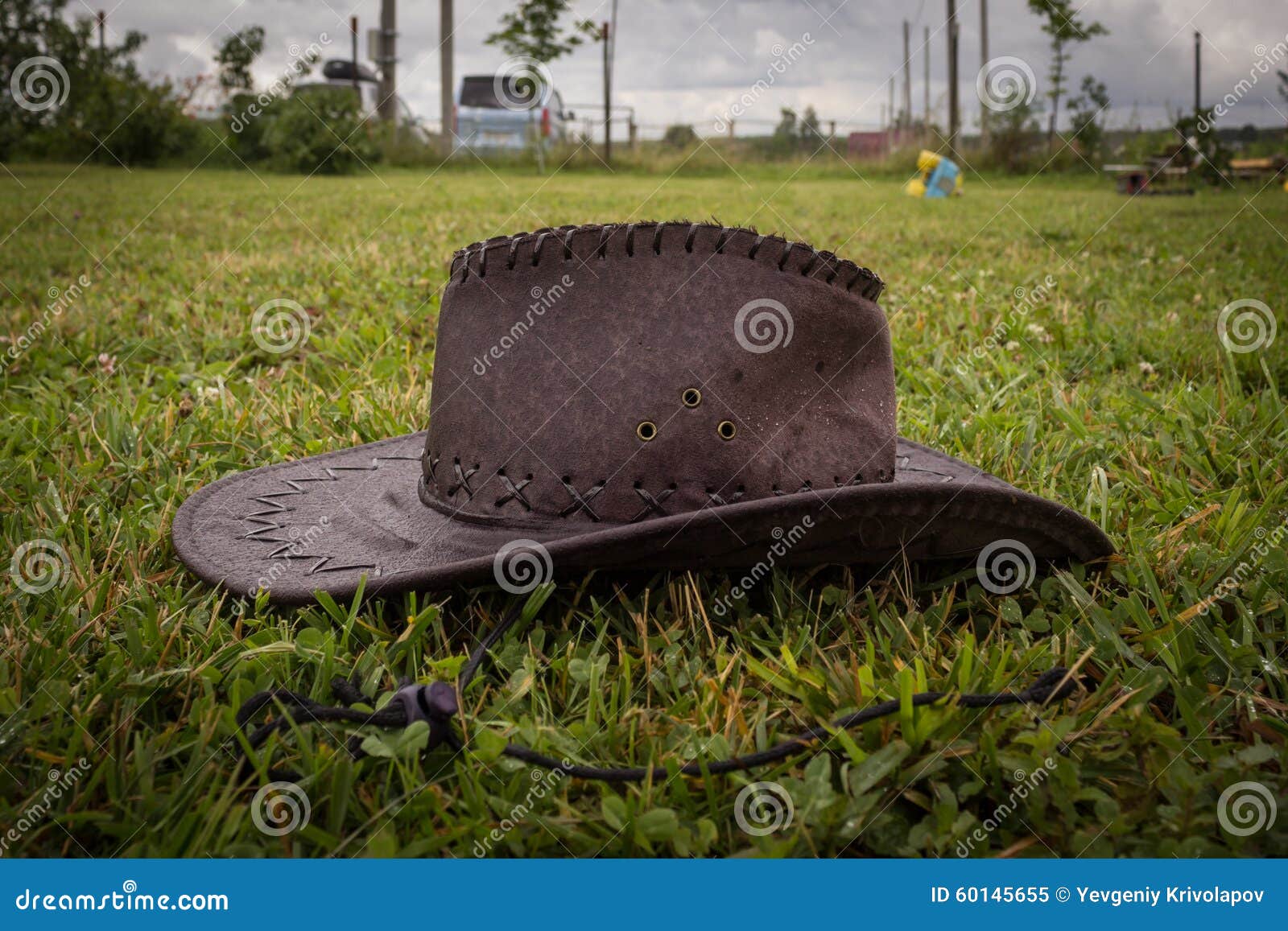 Cowboy hat on the grass stock image. Image of green, brown - 60145655