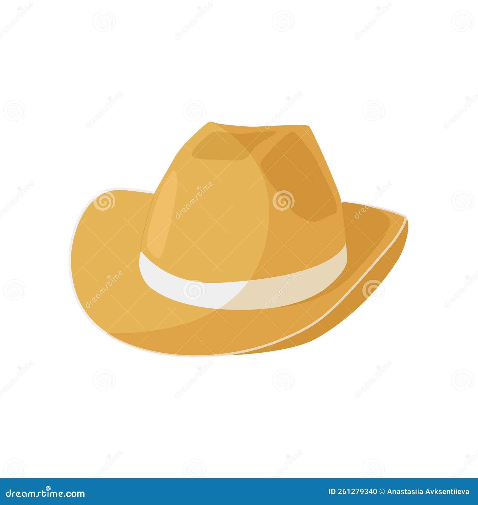 Cowboy Hat Icon. Vector Image of a Cowboy Hat in Yellow Stock Vector ...