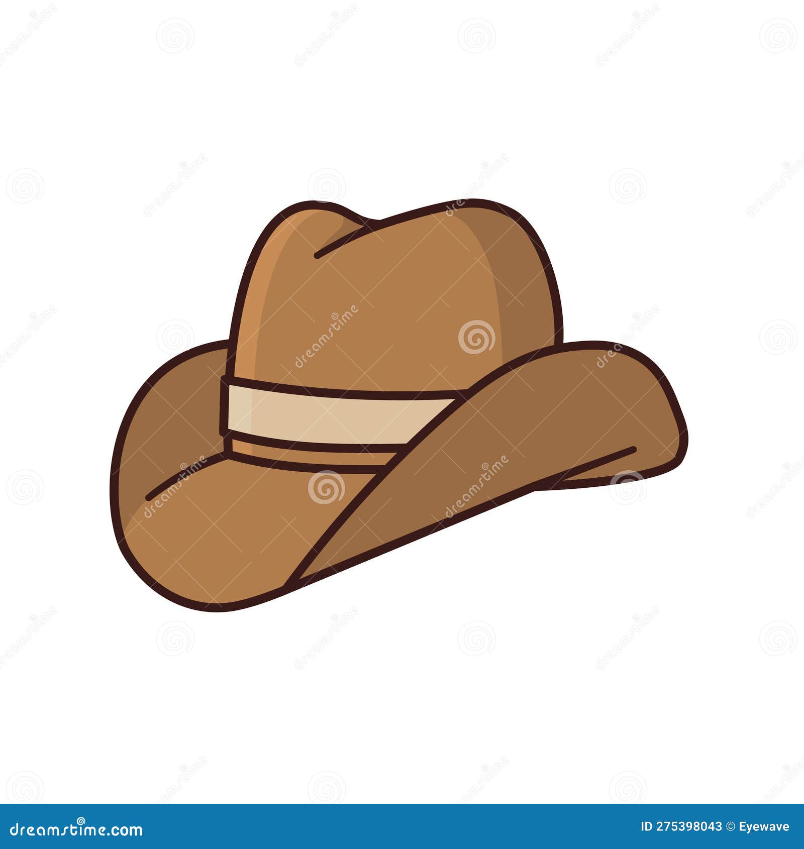 Cowboy Hat Isolated Vector Illustration Stock Vector - Illustration of ...