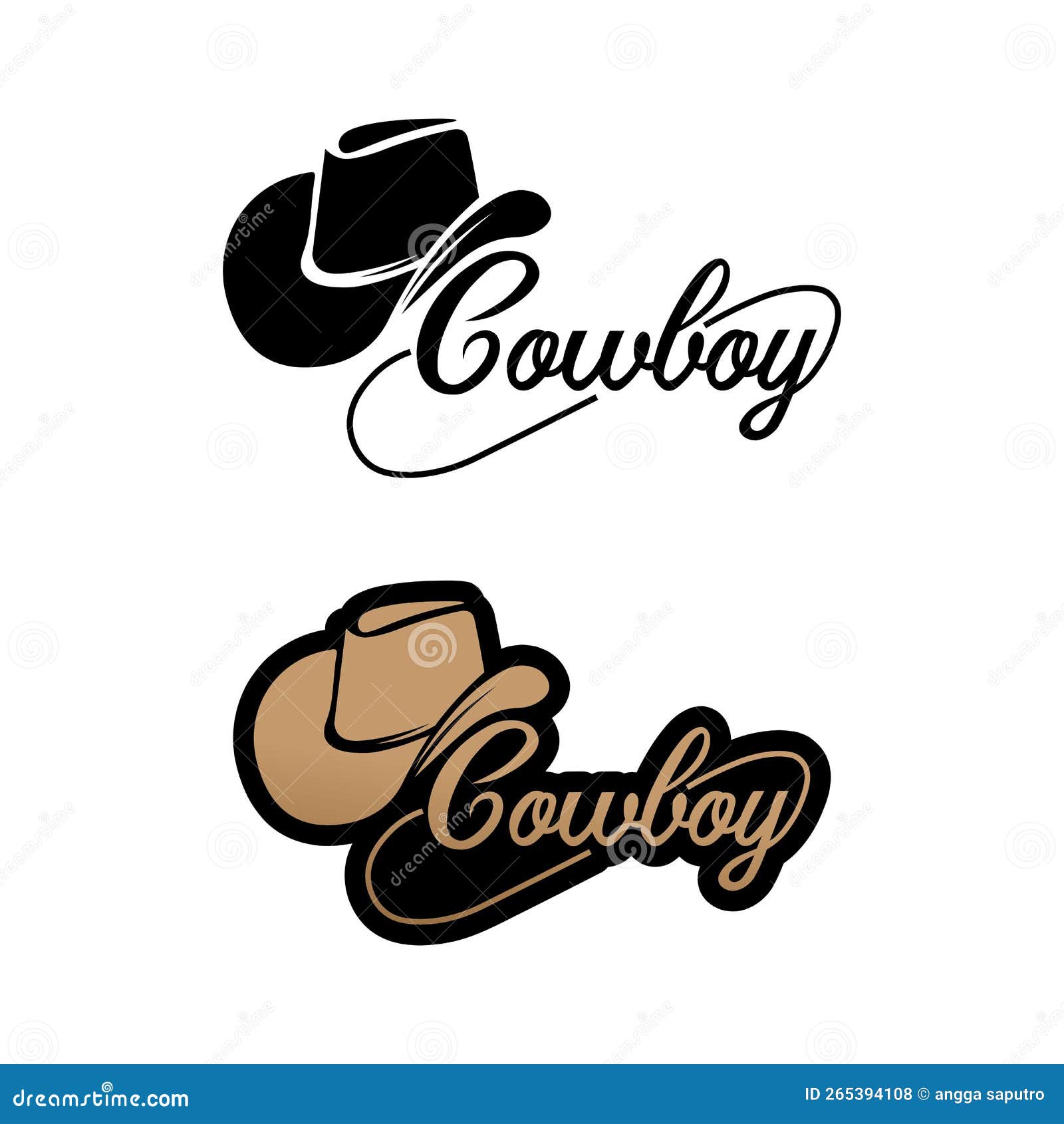Cowboy Hat Logo Icon Vector Design Template Stock Illustration ...