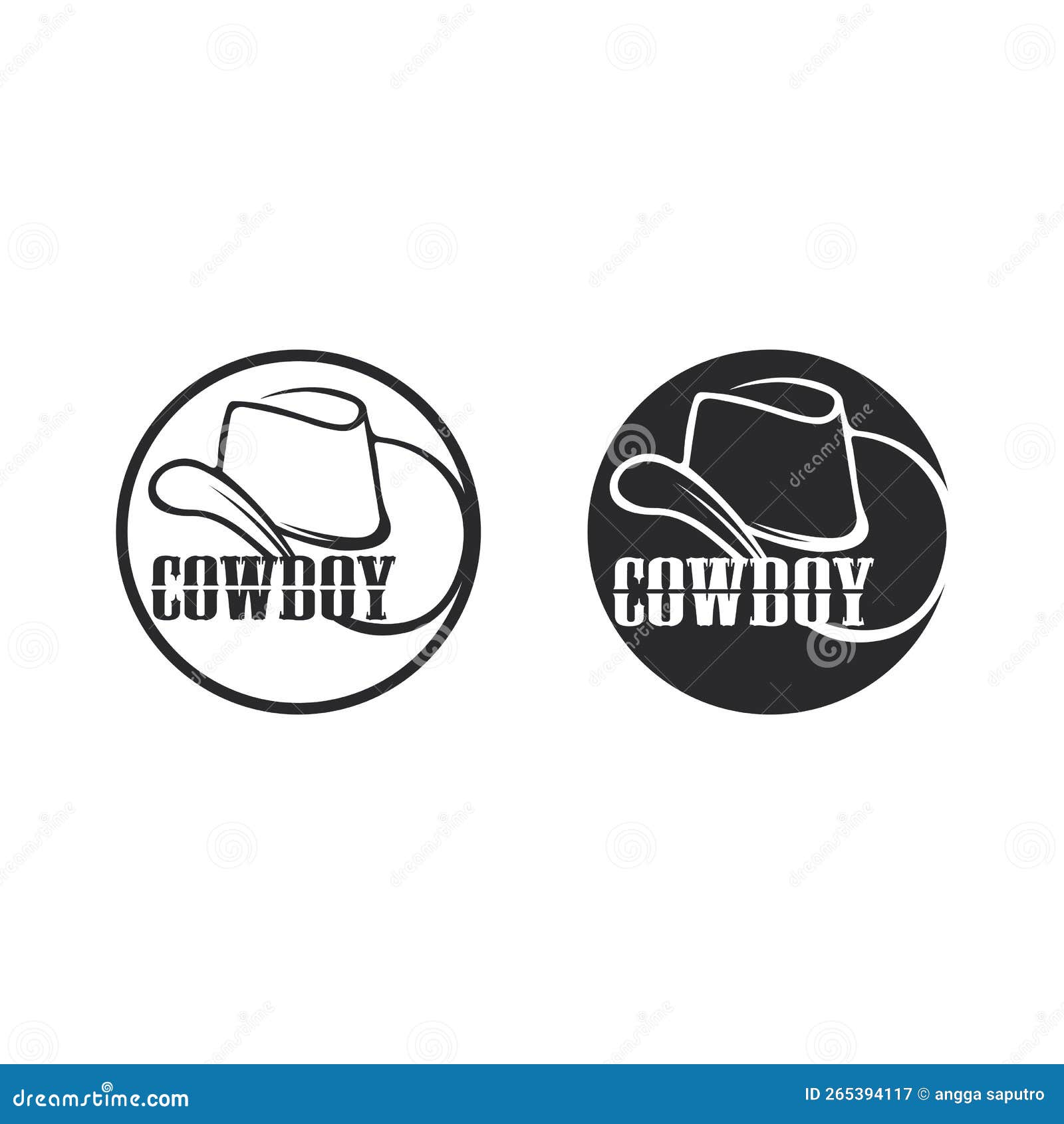Cowboy Hat Logo Icon Vector Design Template Stock Illustration ...