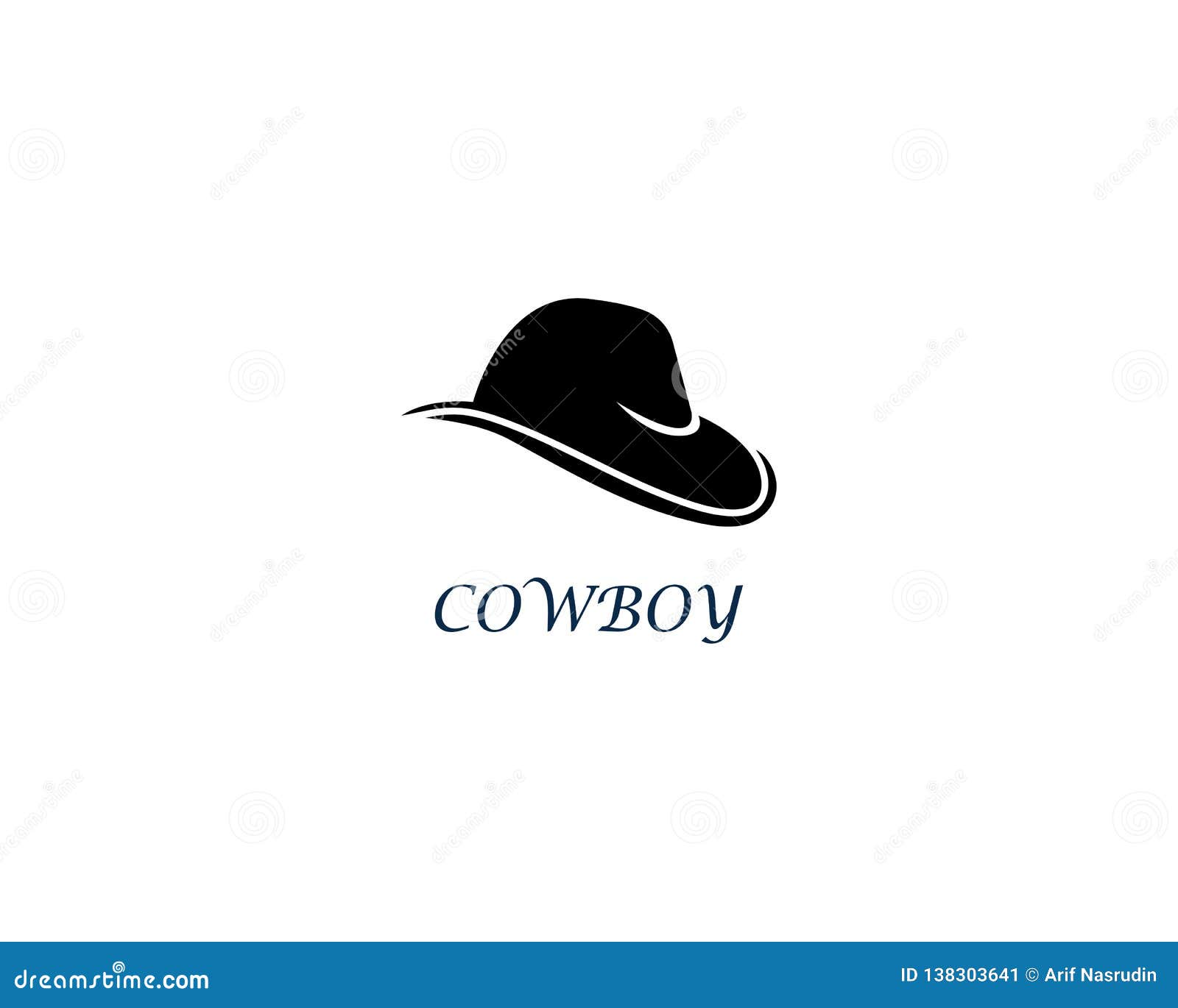 Cowboy Hat Logo Template Vector Stock Illustration - Illustration of ...