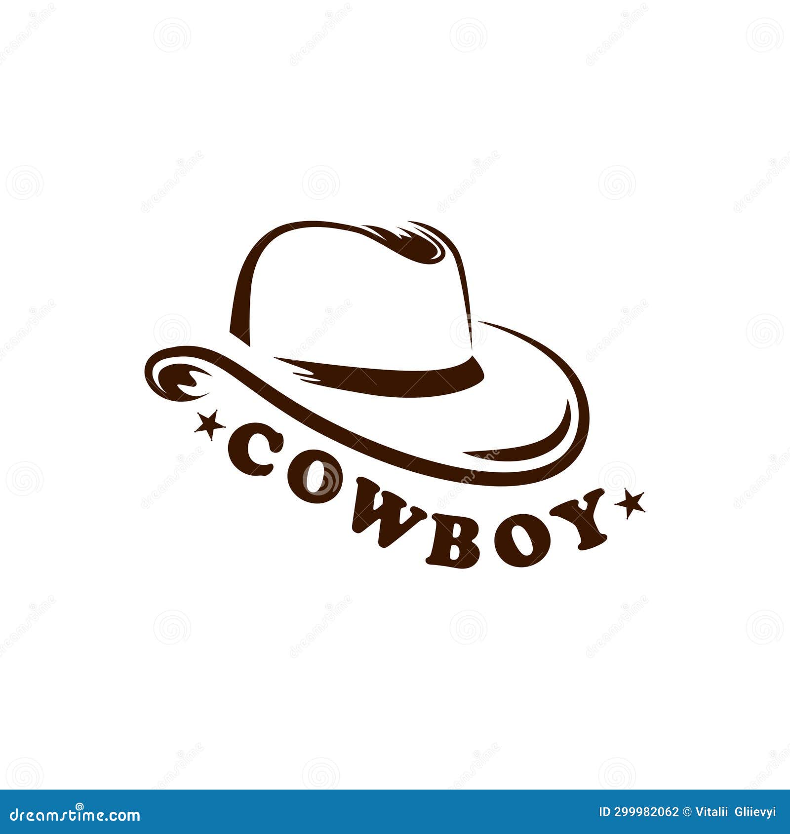Cowboy hat logo template. stock illustration. Illustration of bandit ...