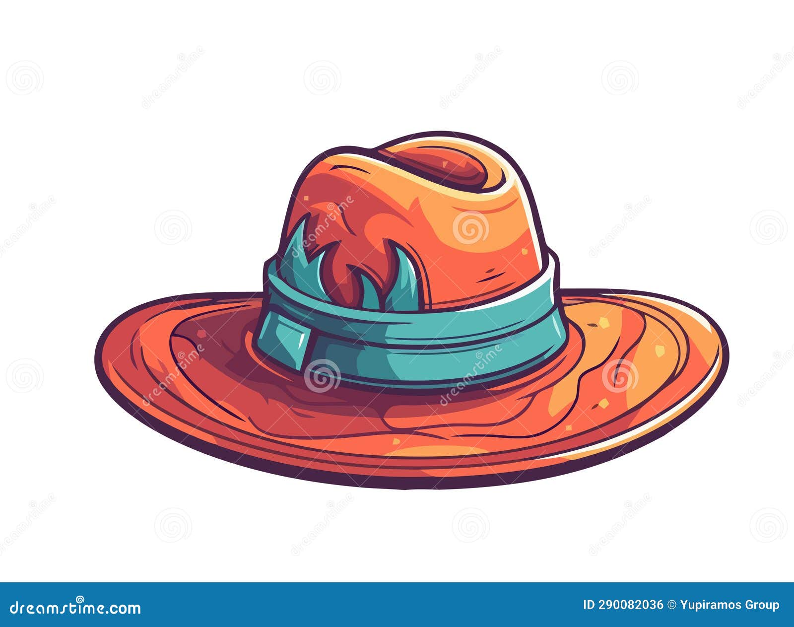Cowboy Hat, Old Fashioned Symbol of Adventure Stock Illustration ...