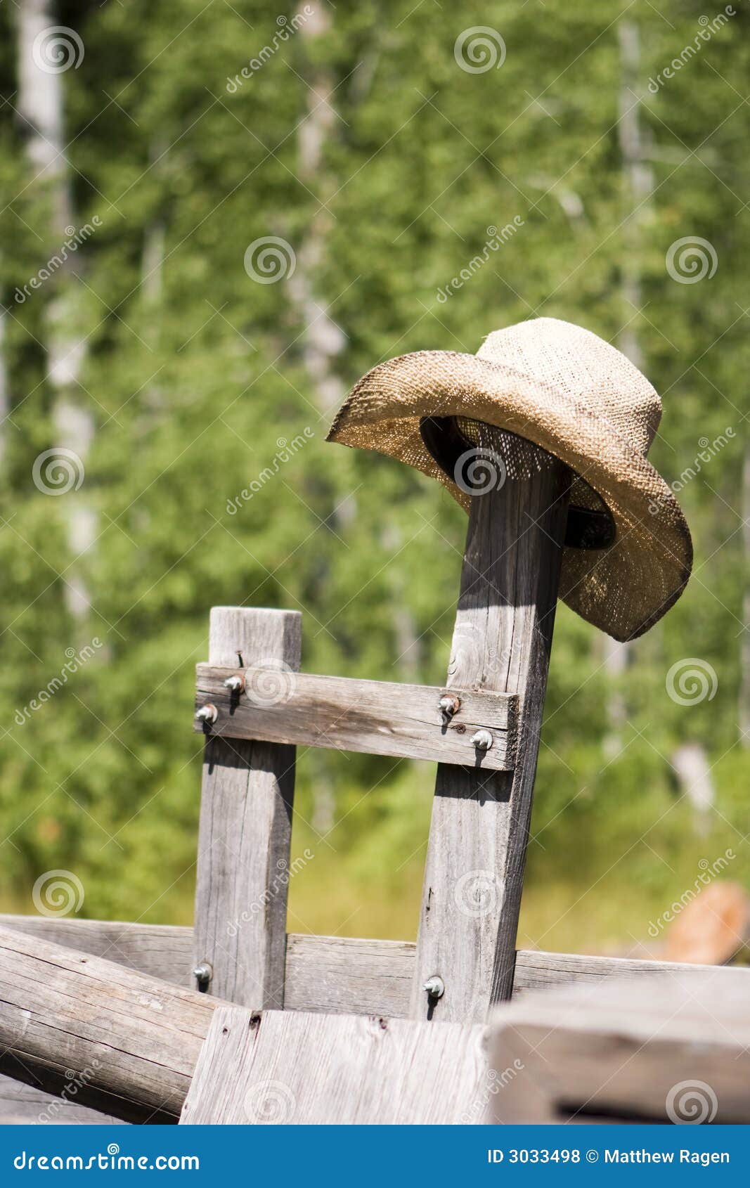Cowboy Hat on Post stock photo. Image of wood, fashion - 3033498