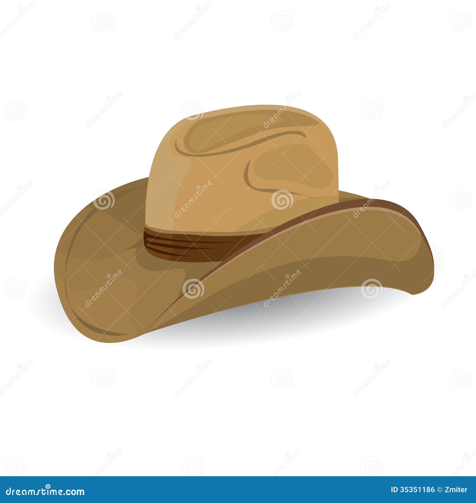 Cowboy Hat. Vector Illustration Stock Vector - Illustration of headwear ...