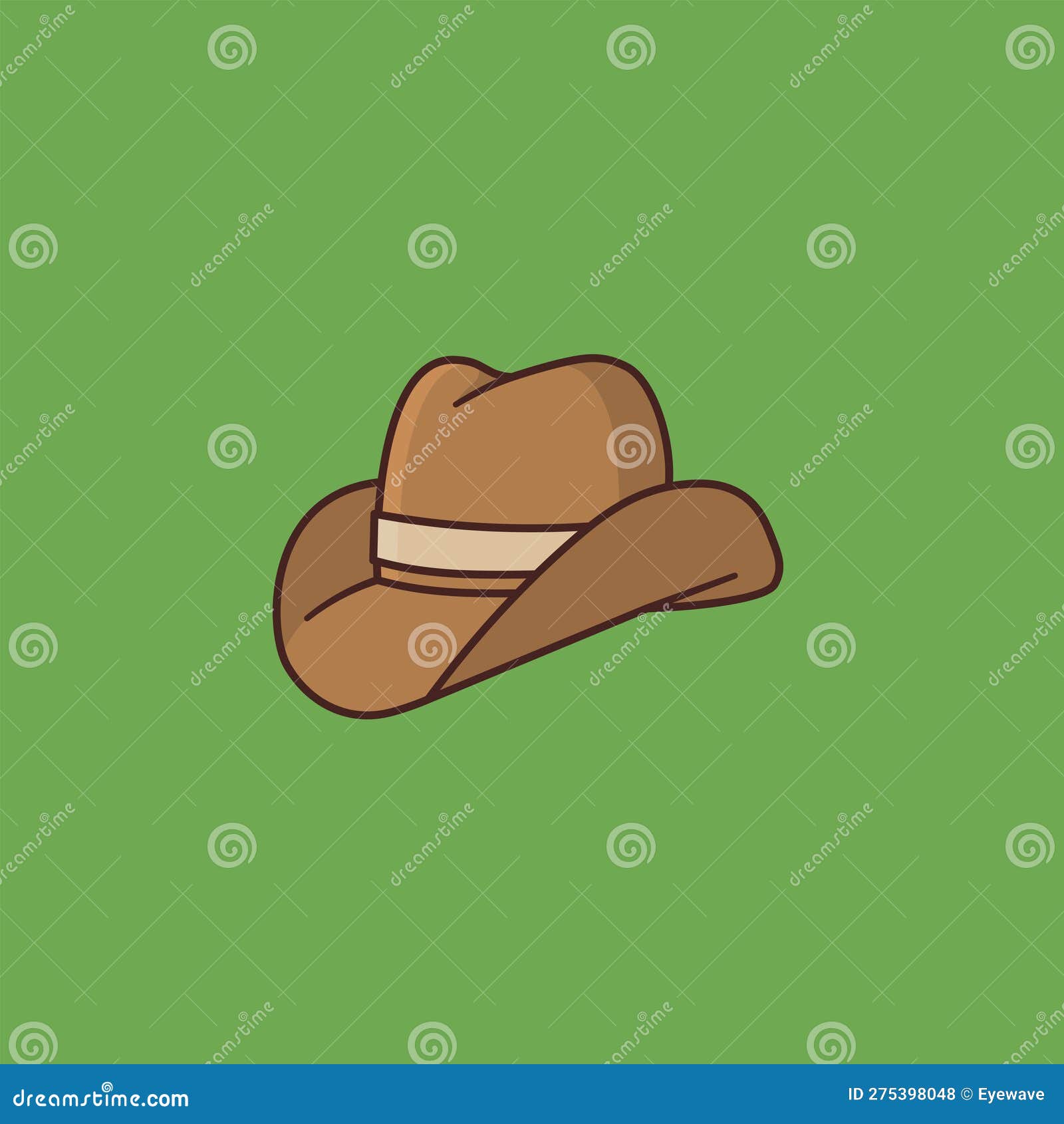 Cowboy Hat Vector Illustration Stock Vector - Illustration of wear ...