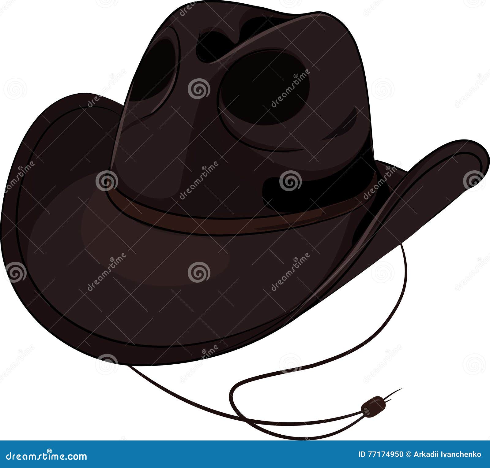 Cowboy hat stock illustration. Illustration of outdoor - 77174950