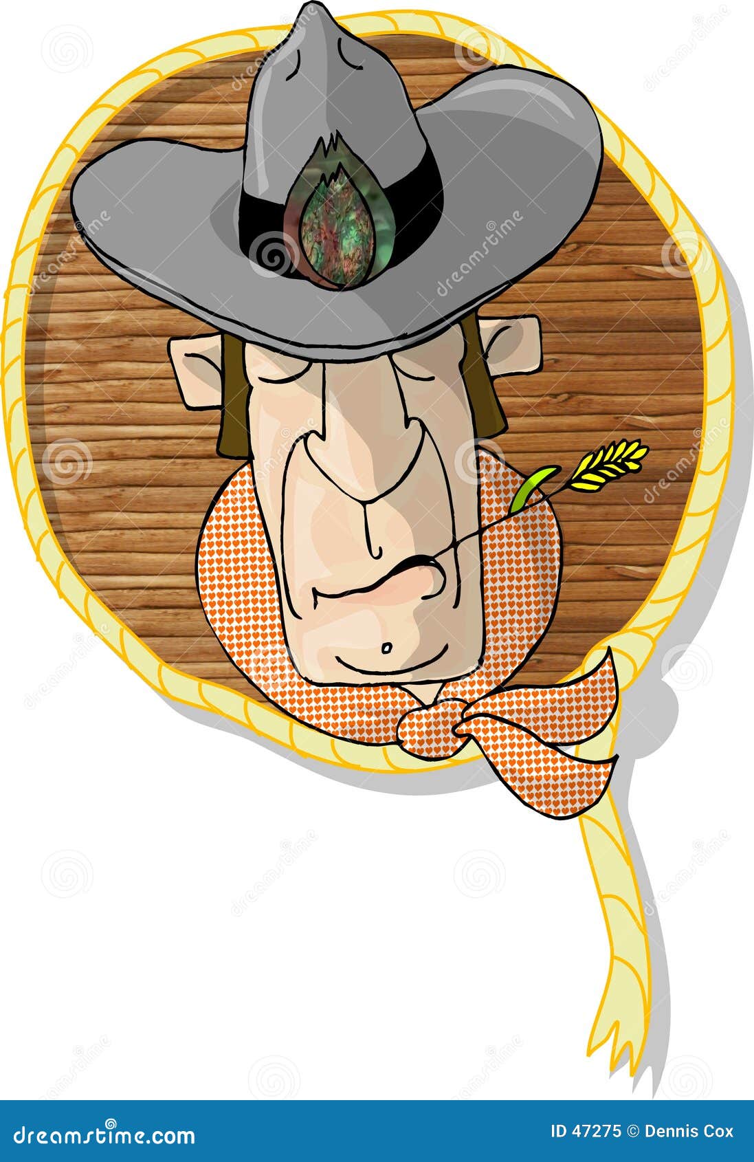 Cowboy Head Stock Illustration | CartoonDealer.com #189491020