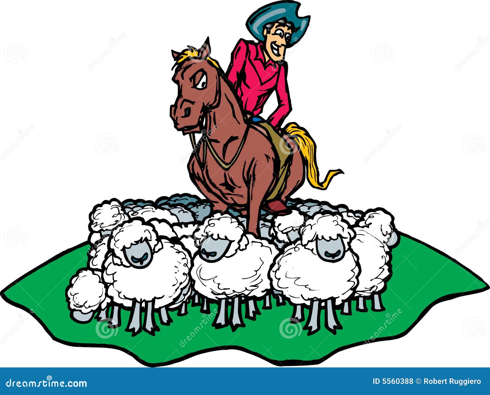Herding Sheep Clipart Animals