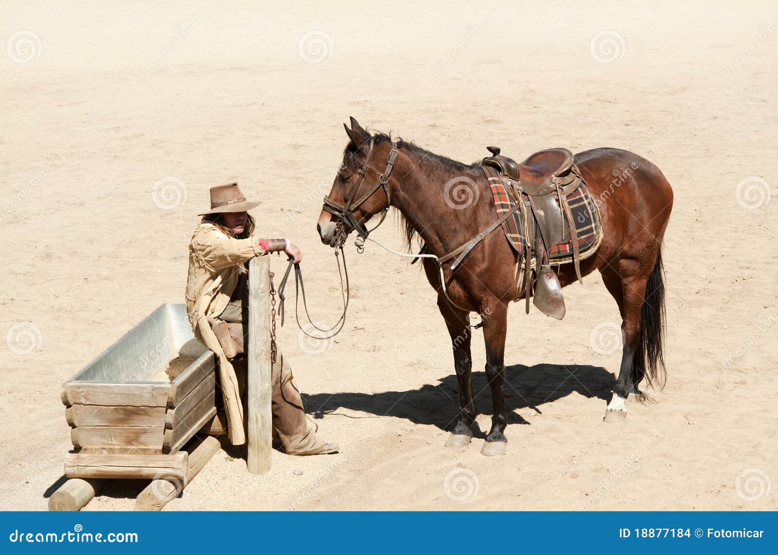 Cowboy and his horse stock photo. Image of spain, cowboy - 18877184