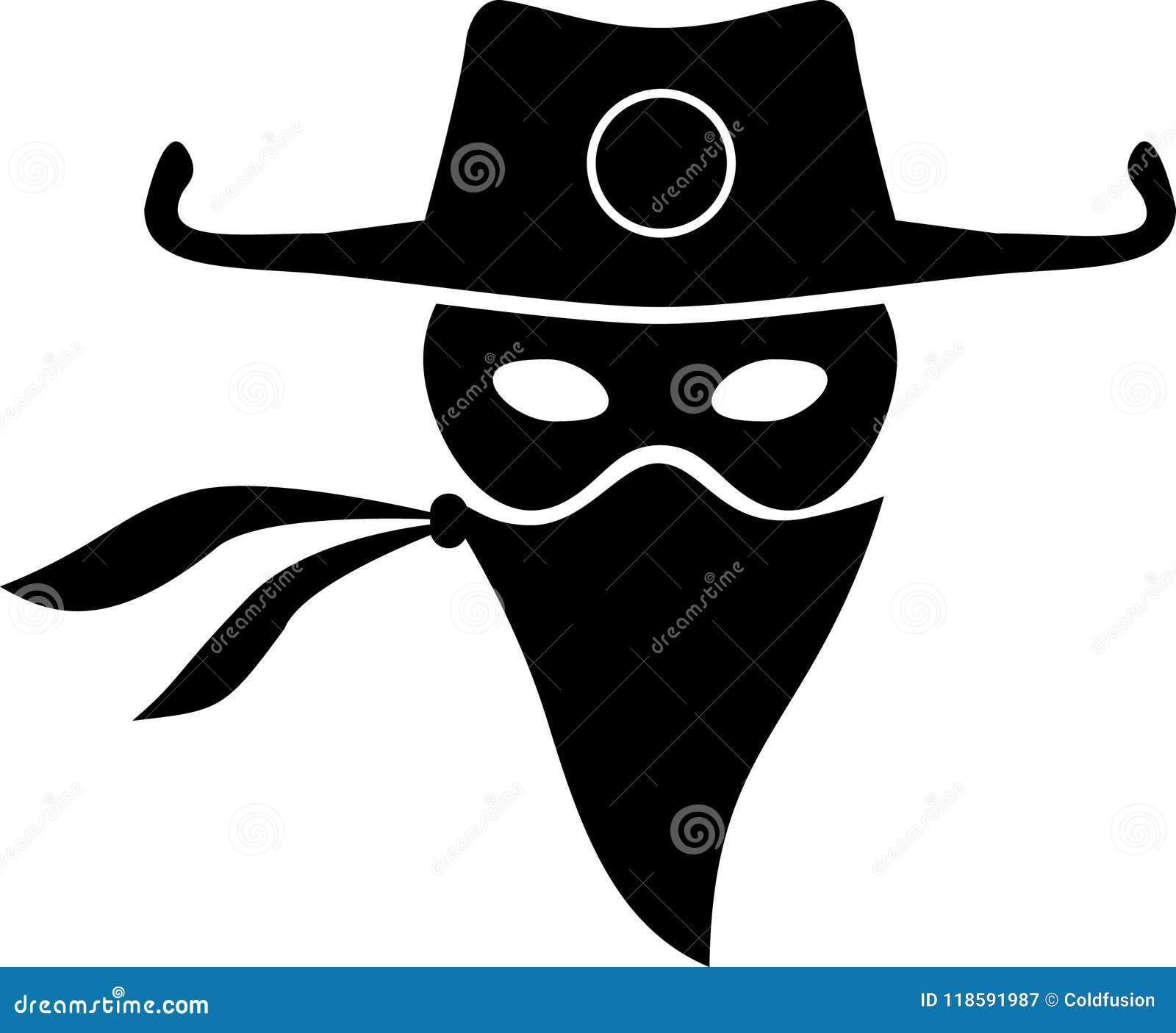 Cowboy, Illustrazione Di Vector Del Bandito Illustrazione Vettoriale ...