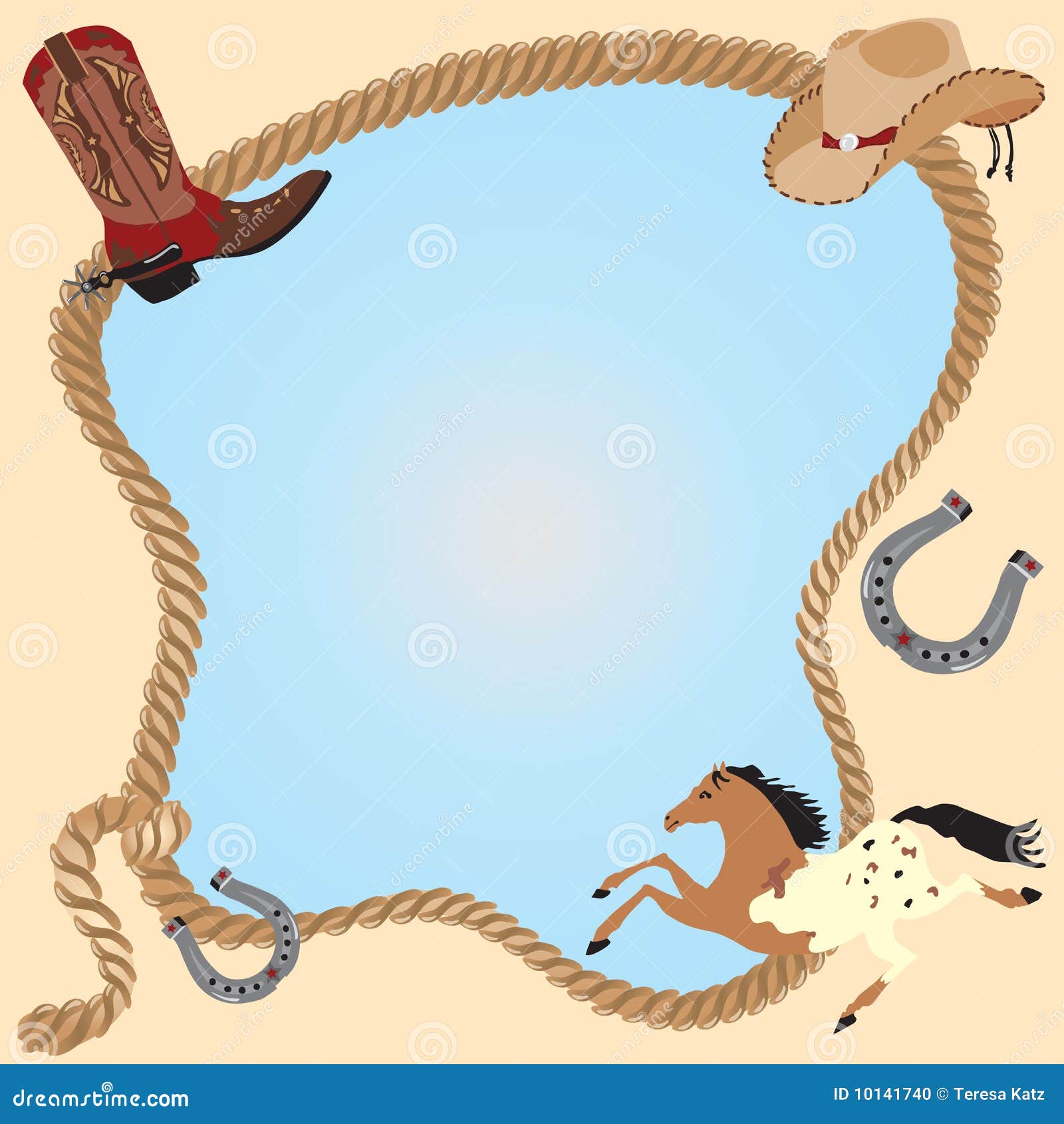 Cowboy Invitation Poster stock vector. Illustration of card - 10141740
