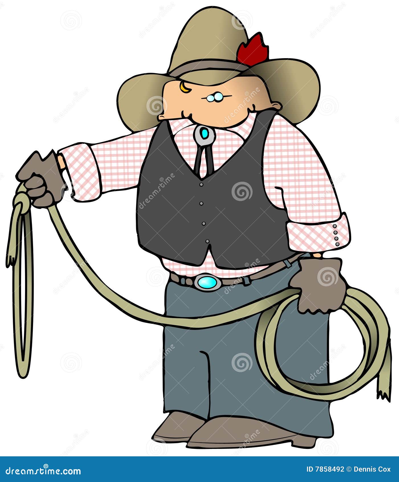 Cowboy With A Lariat Royalty-Free Illustration | CartoonDealer.com #2092608