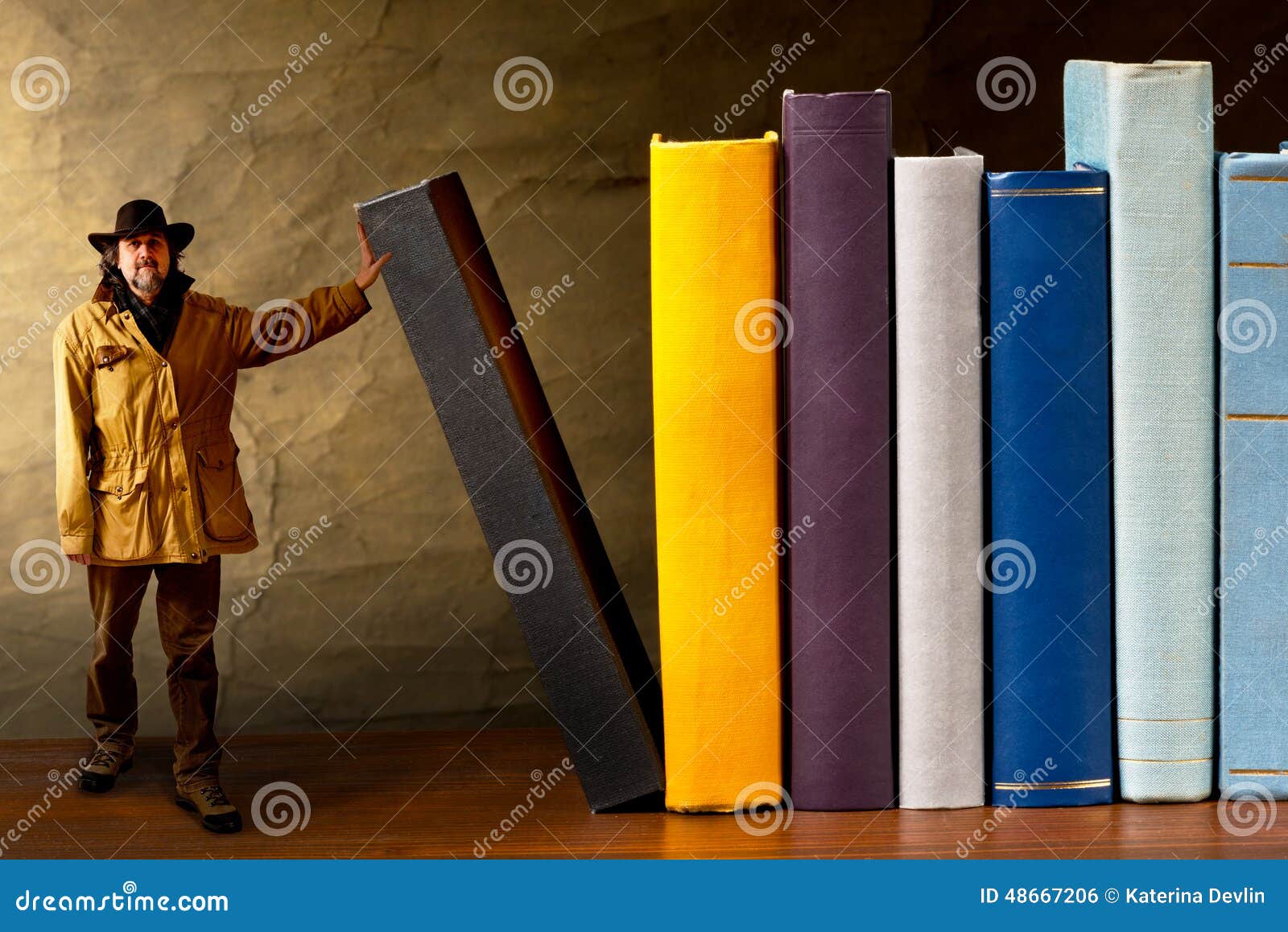 A cowboy in the library stock photo. Image of school - 48667206
