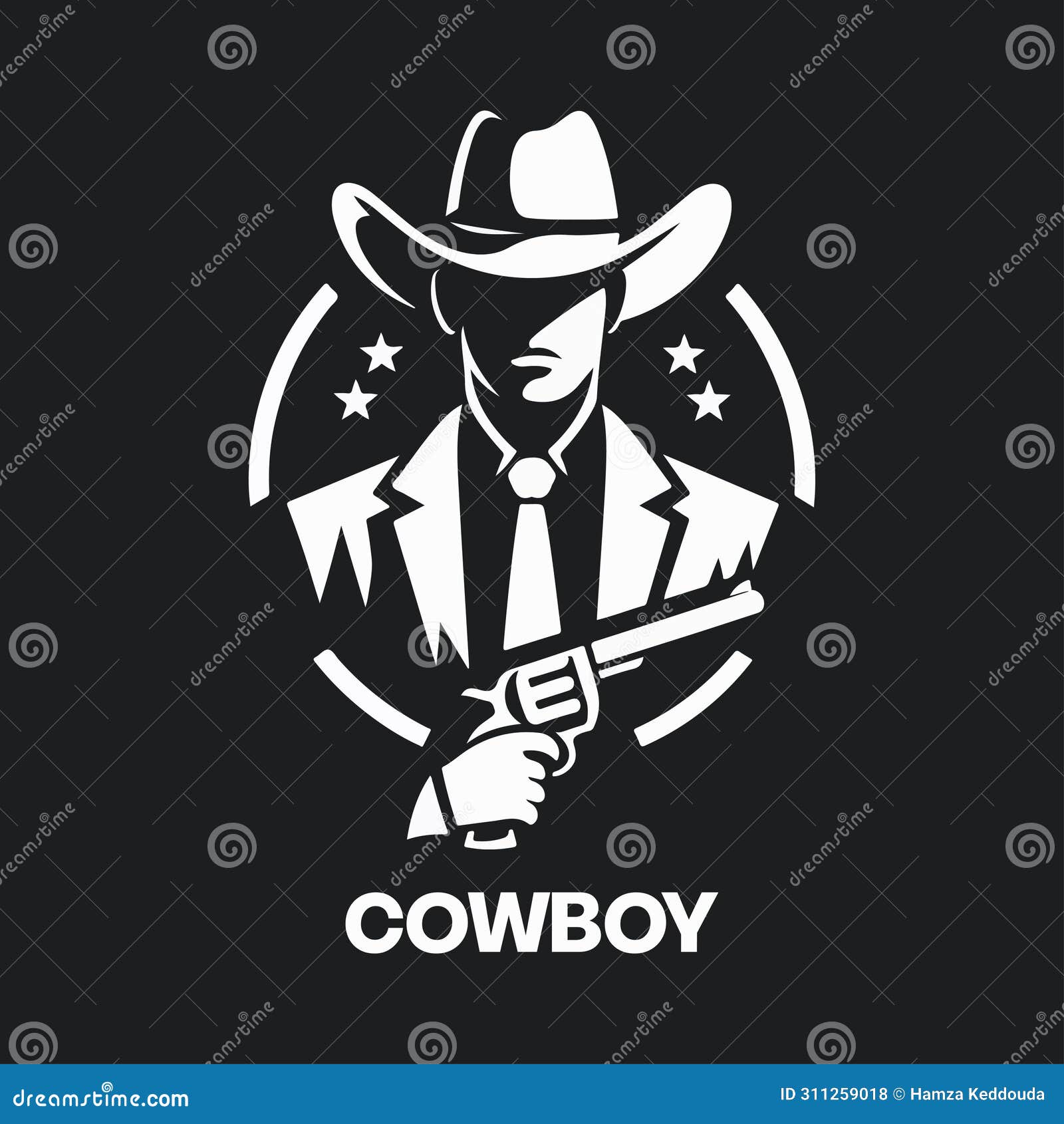 Cowboy logo stock vector. Illustration of logo, label - 311259018