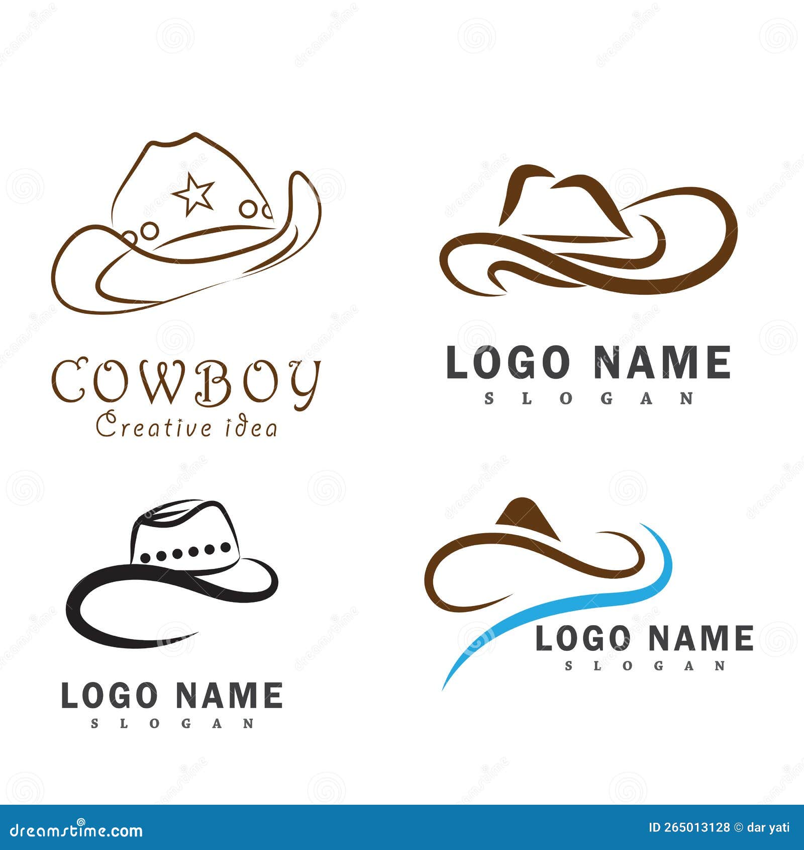 Cowboy Logo Vector Template Design Stock Vector - Illustration of ...