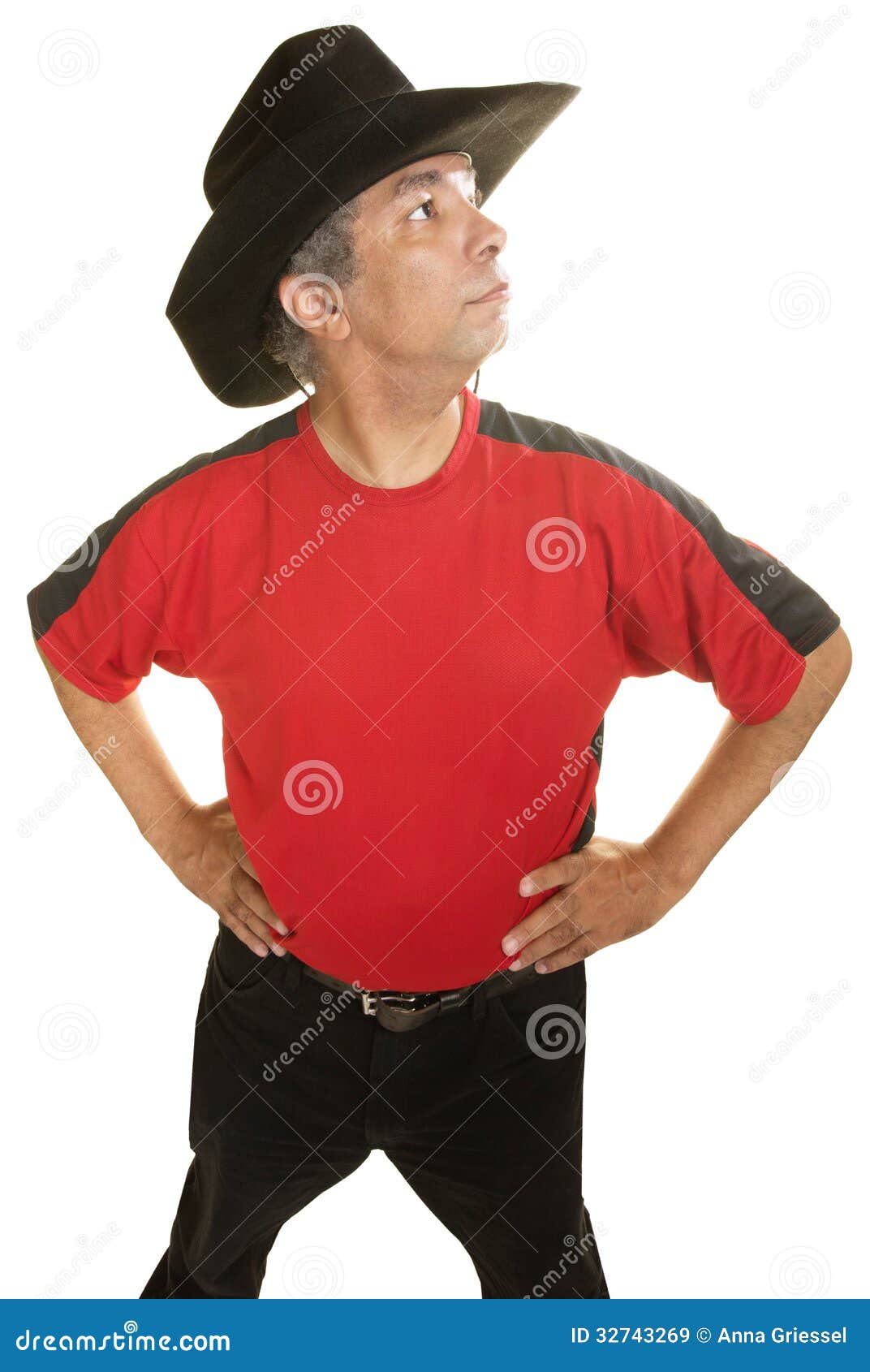 Cowboy Looking Over stock image. Image of looking, attractive - 32743269