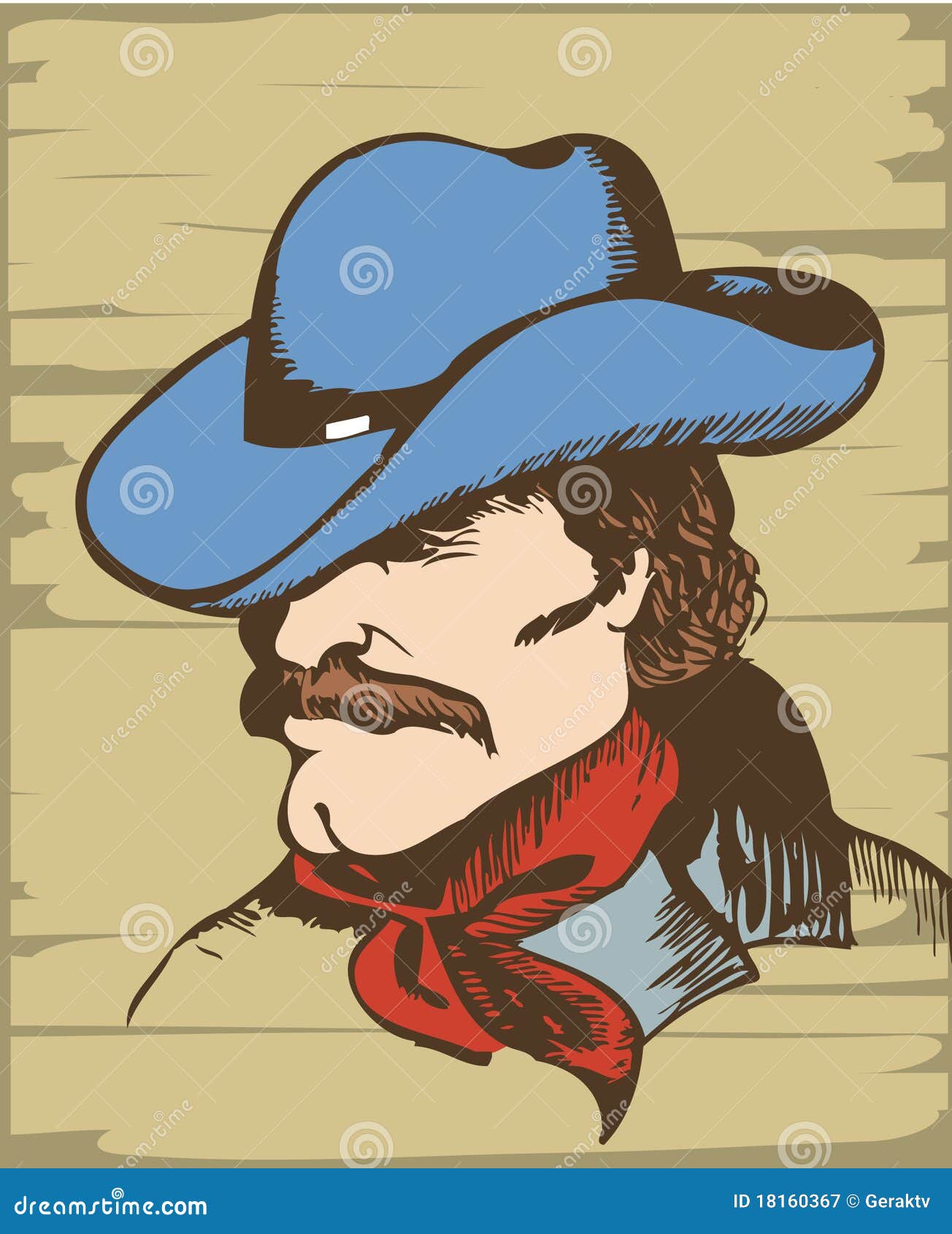 Cowboy man stock vector. Illustration of design, silhouette - 18160367