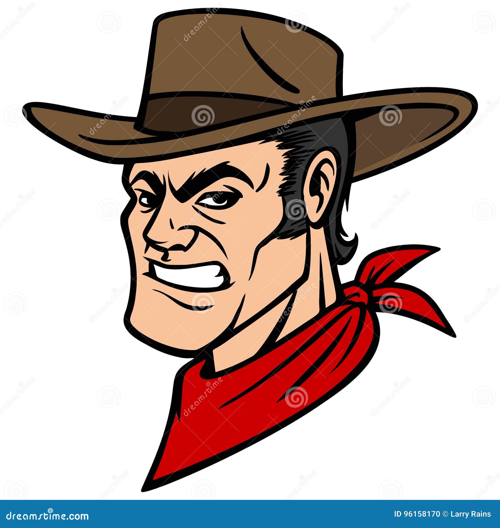 Cowboy Mascot Logo Icon Vector Design Concept, Mascot Logo Design With ...