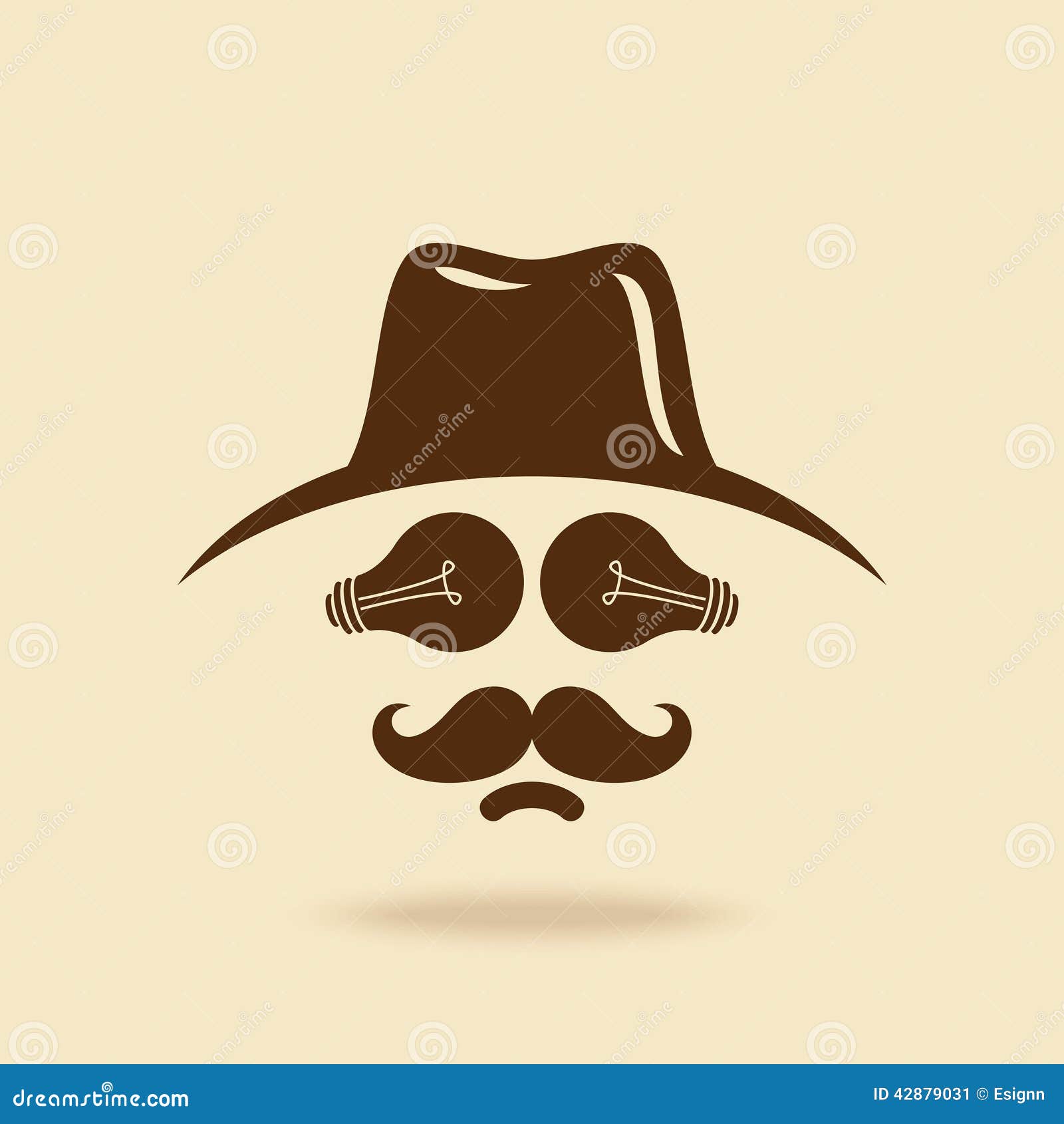 Old Man With Cowboy Hat And With Mustache. Digital Sketch Hand Drawing ...