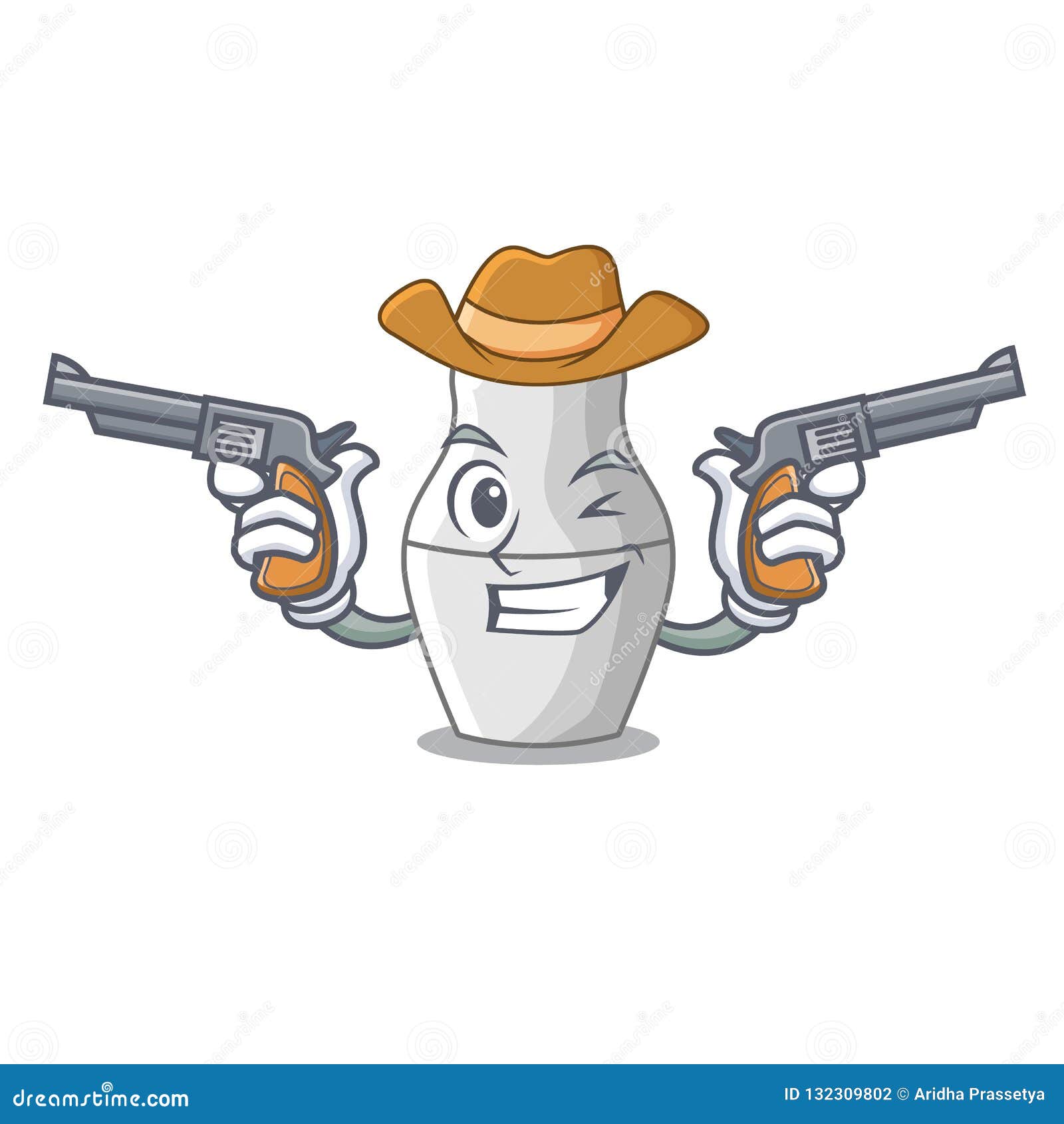 Cowboy Nesting Dolls Mockups Russian On Character Vector Illustration ...