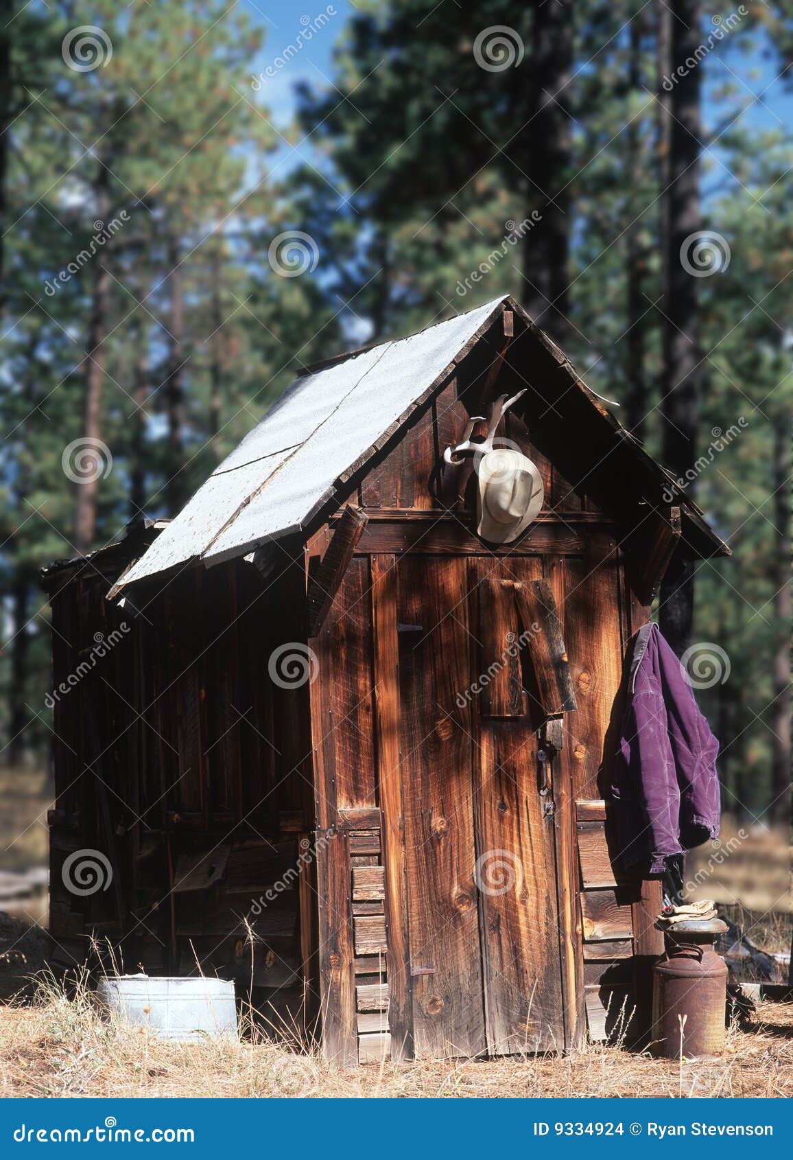 Cowboy Outhouse stock photo. Image of doorway, rancher - 9334924