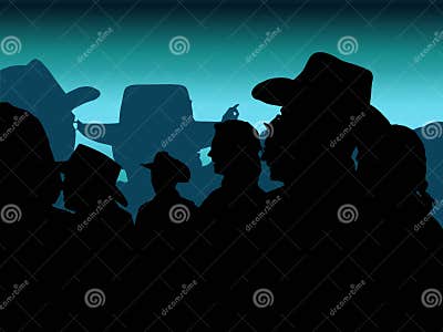 Cowboy party: blue stock vector. Illustration of black - 547130
