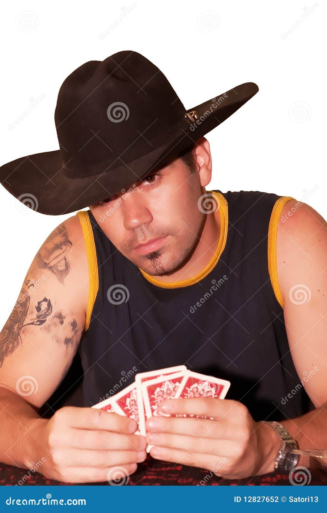 Cowboy playing card stock photo. Image of adult, jackpot - 12827652