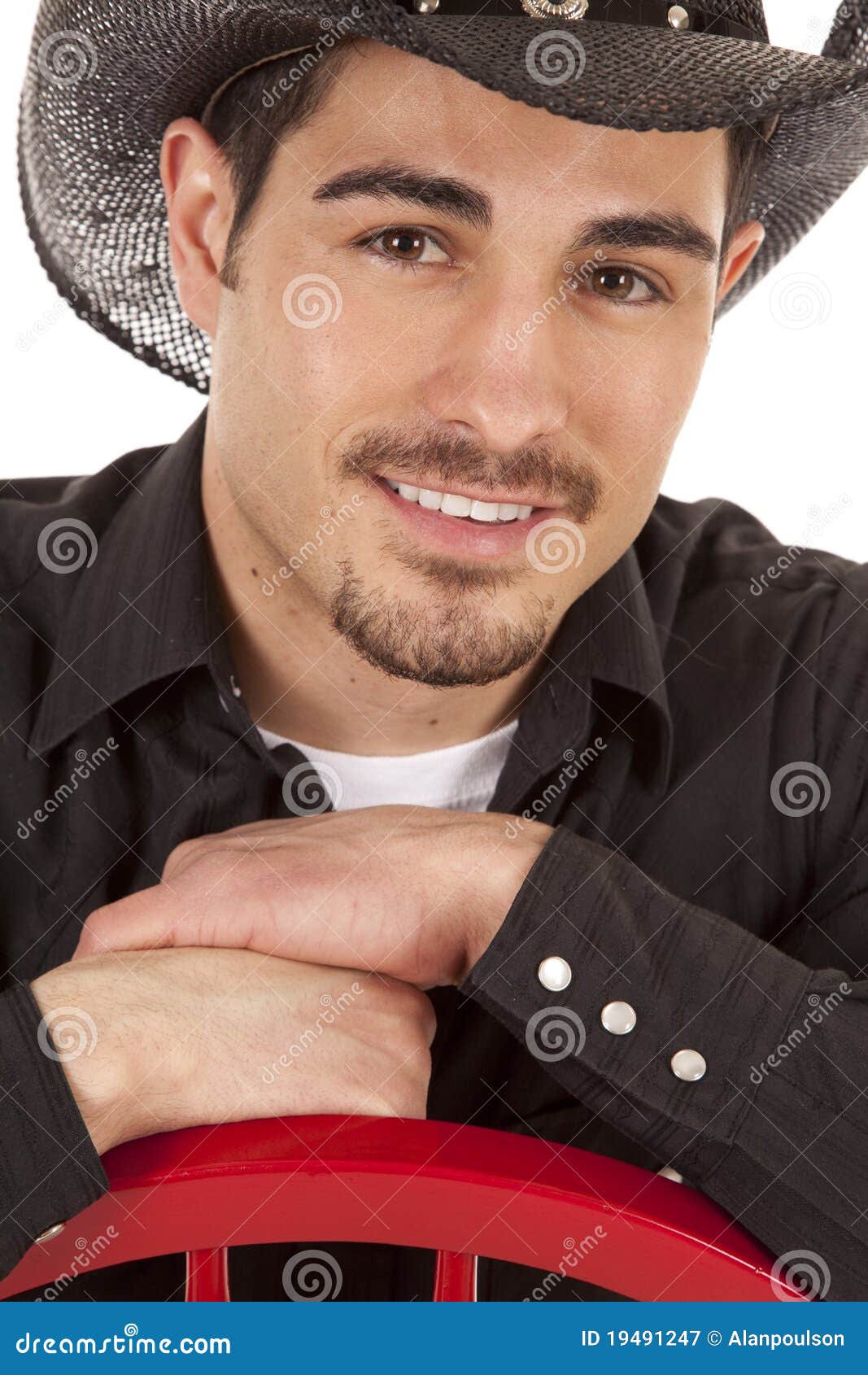 Cowboy portrait smile stock image. Image of masculine - 19491247