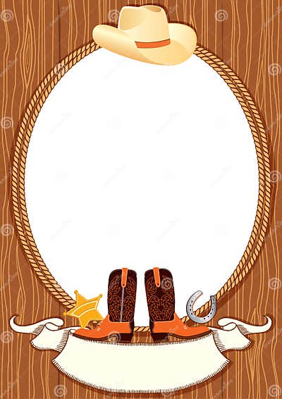 Cowboy poster background stock vector. Illustration of poster - 18347618
