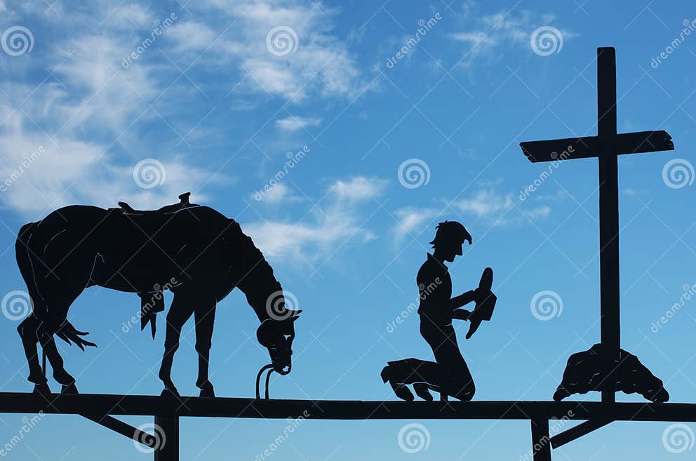Cowboy Praying stock photo. Image of blessed, religion - 27321218