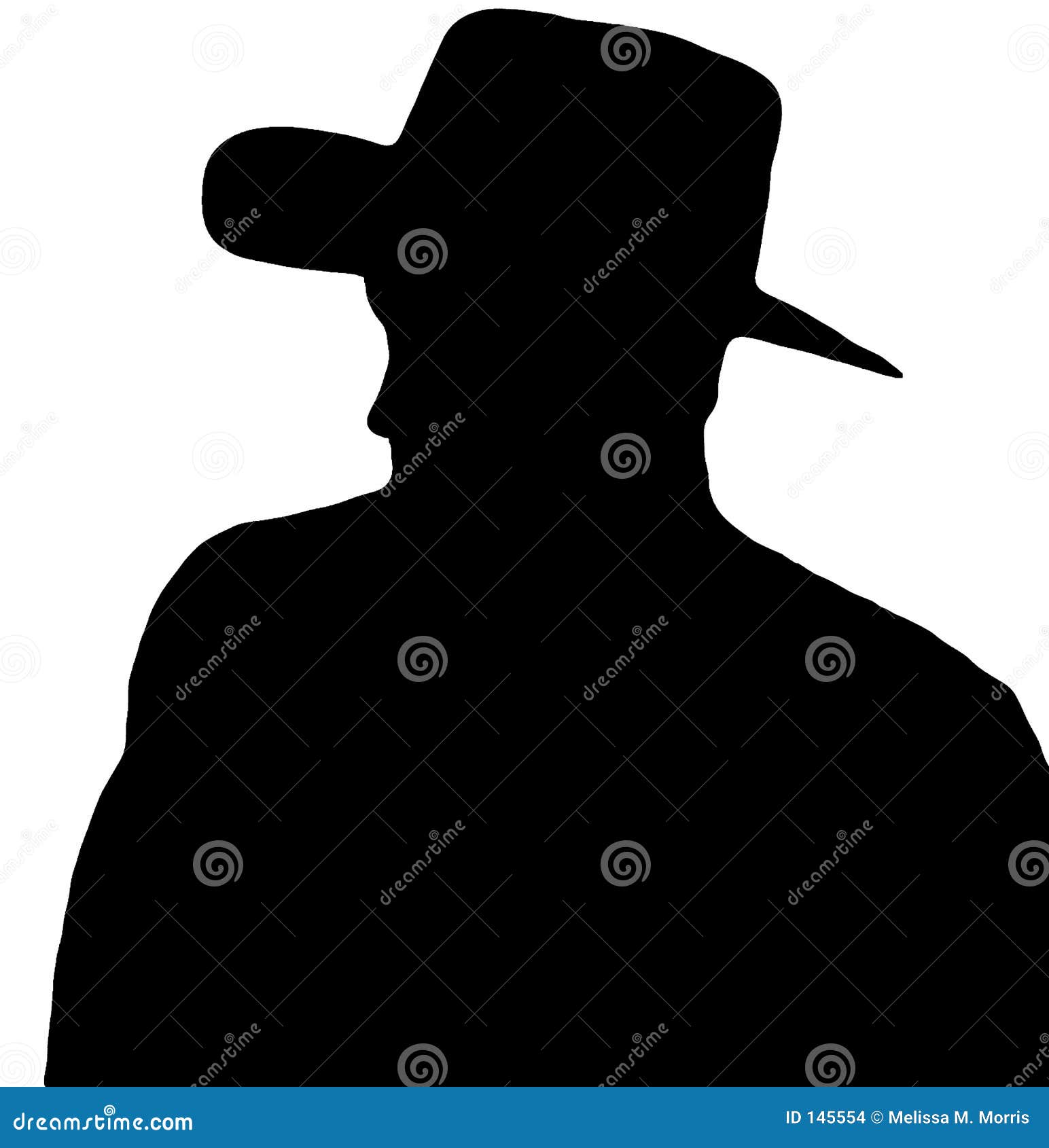 Cowboy Profile stock illustration. Illustration of profile - 145554