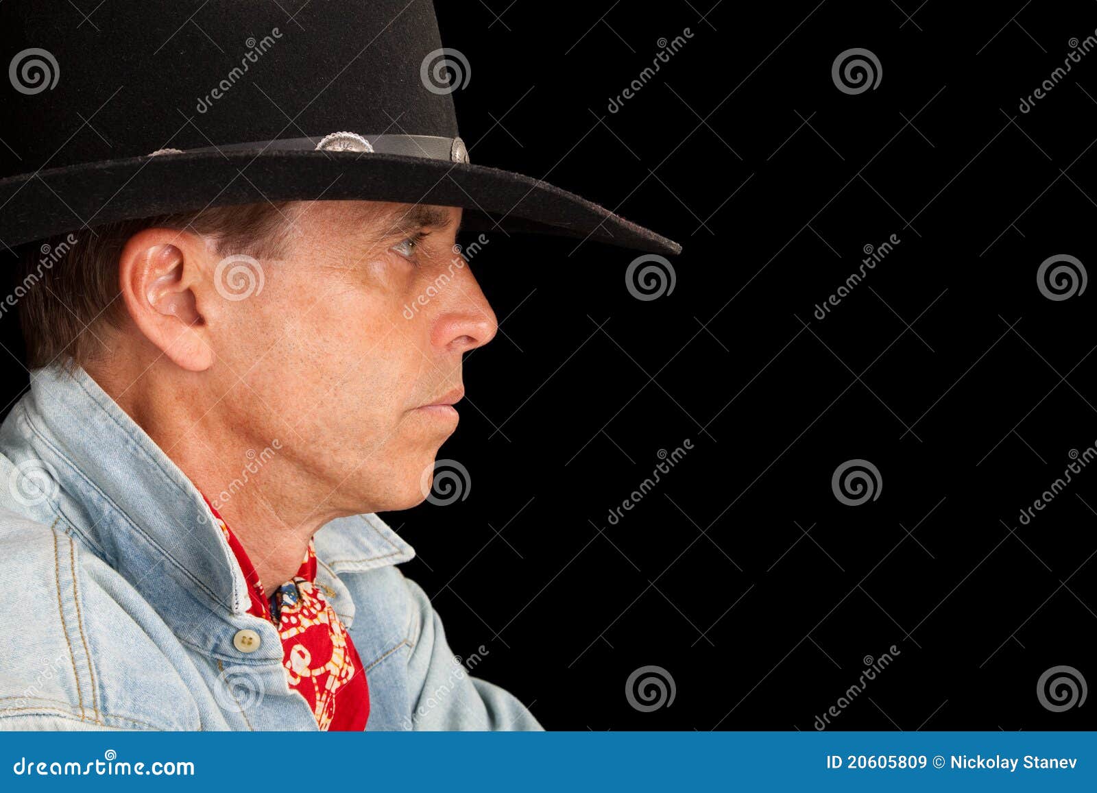 Cowboy Profile stock image. Image of aged, gallant, looking - 20605809