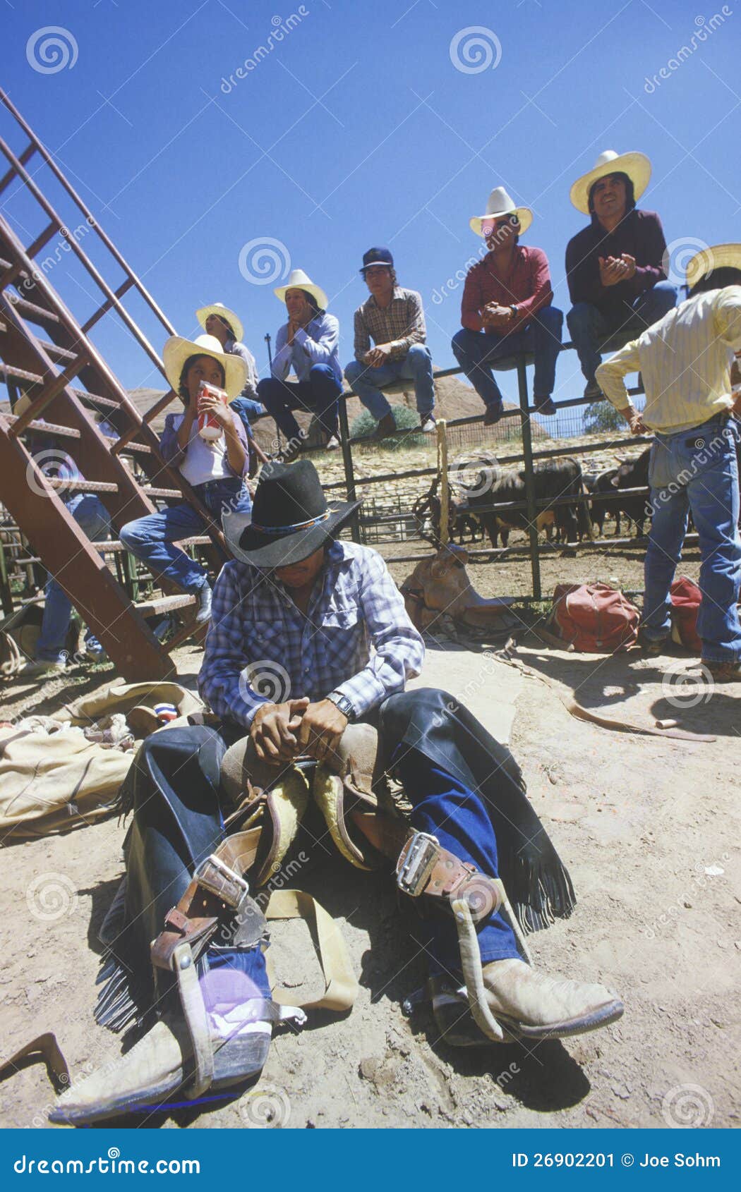 Cowboy resting, editorial photo. Image of united, color - 26902201