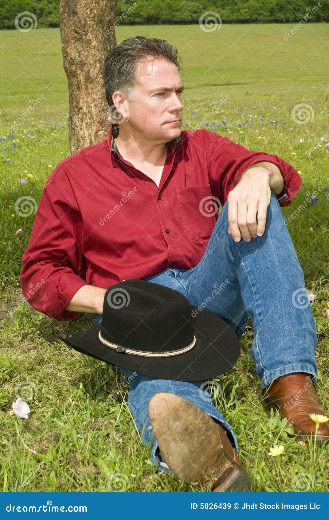 Cowboy Resting stock image. Image of calm, sitting, relaxation - 5026439