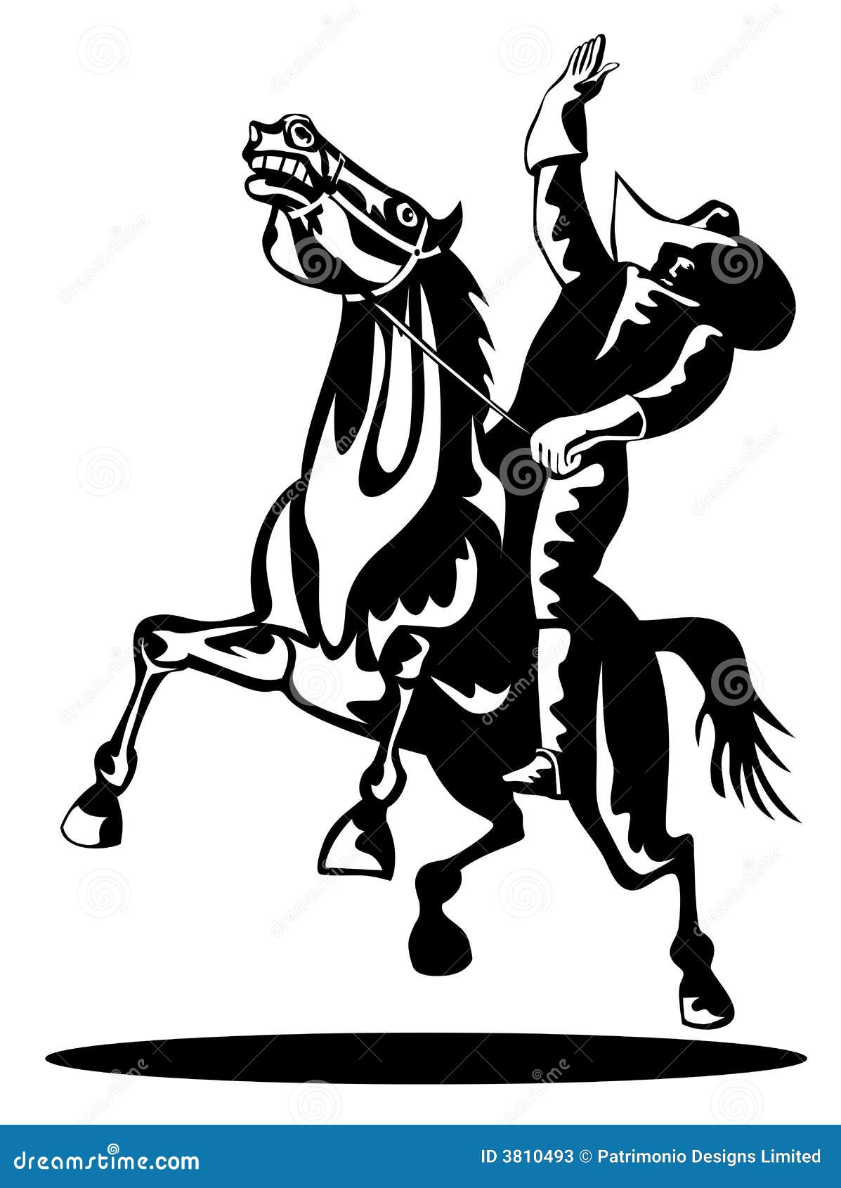 Bucking Bronco Illustration Cartoon Vector | CartoonDealer.com #133401311