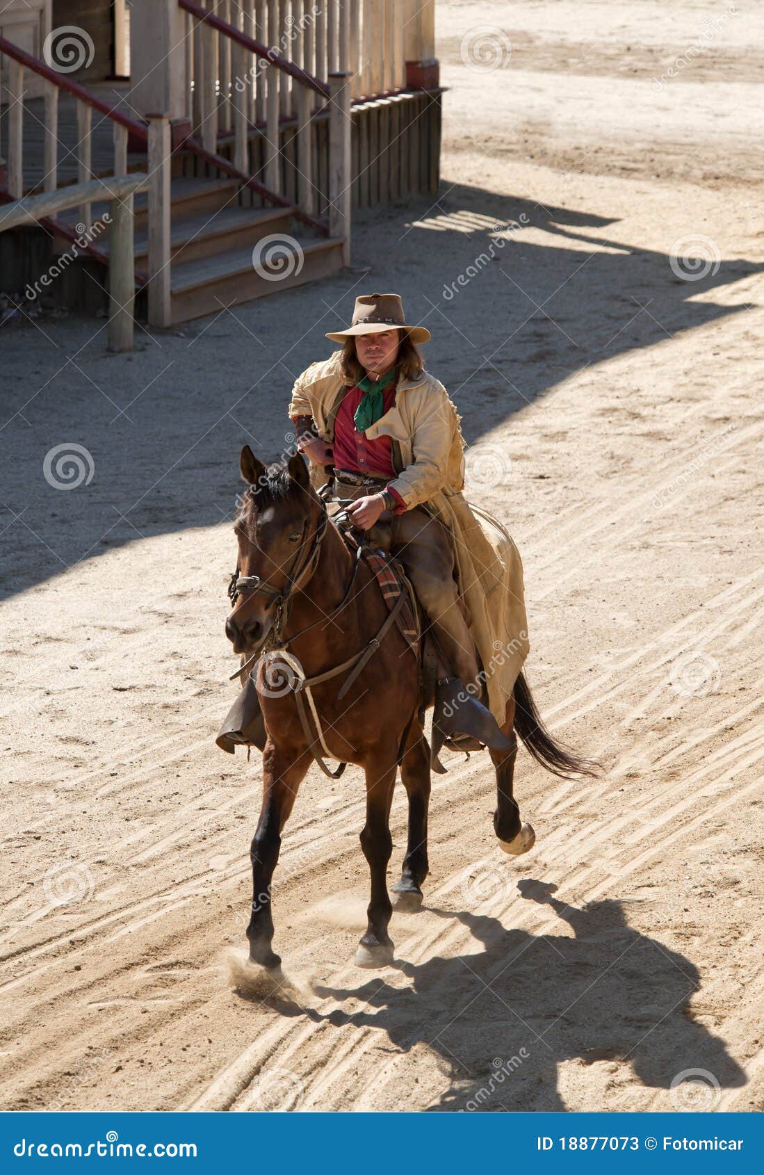 Cowboy riding his horse stock image. Image of spaghetti - 18877073