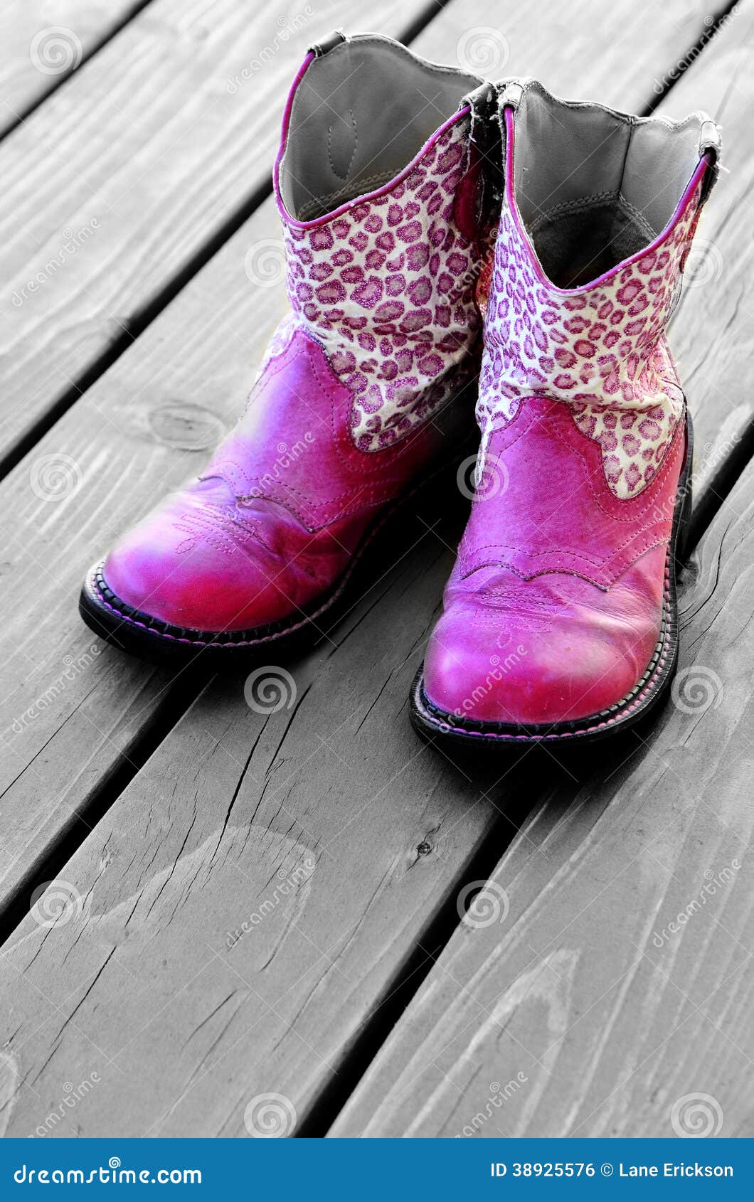 Cowboy Rose Boots Pour Une Fille Photo stock - Image du initialisations ...