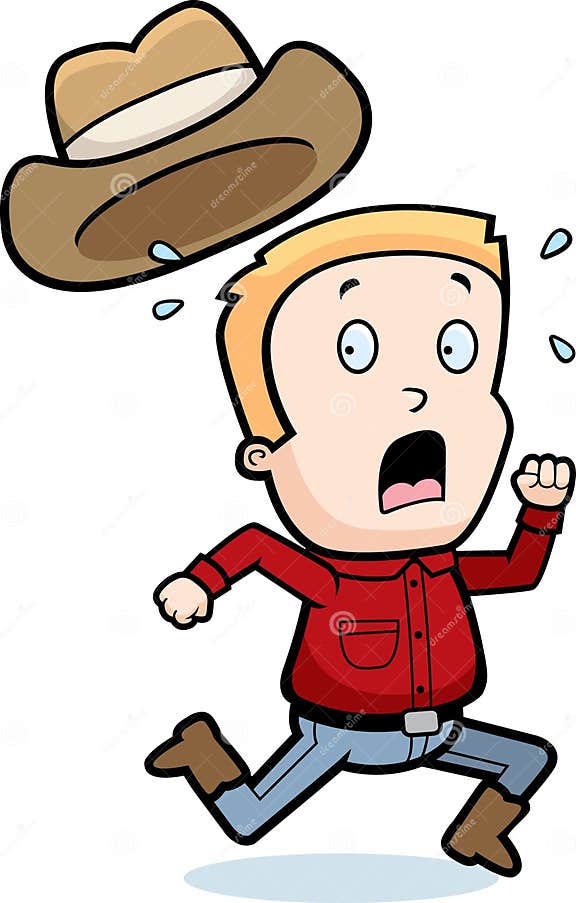 Cowboy Running stock vector. Illustration of vector, cartoon - 7859782