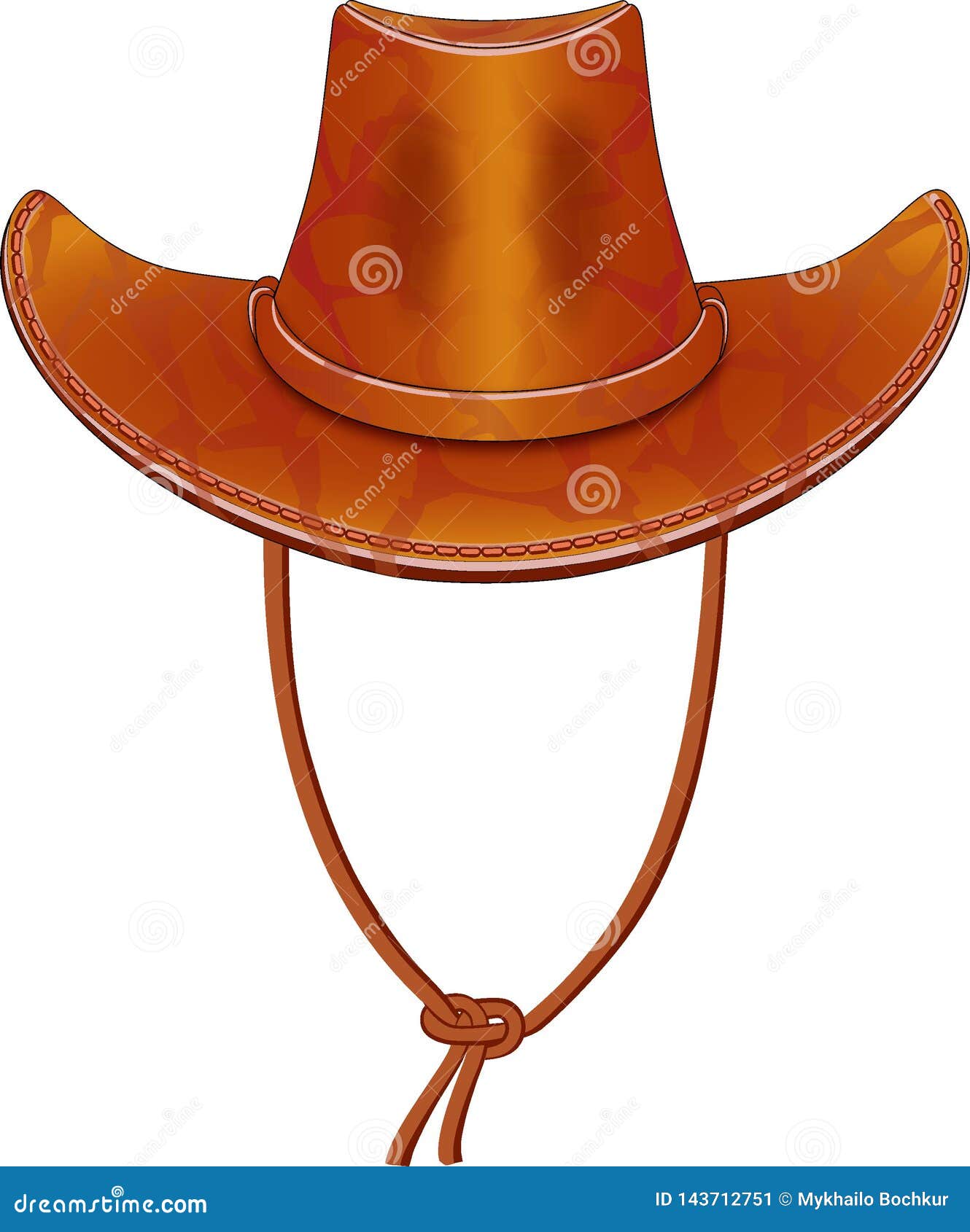 Cowboy Hat Vector Illustration Stock Vector - Illustration of clint ...