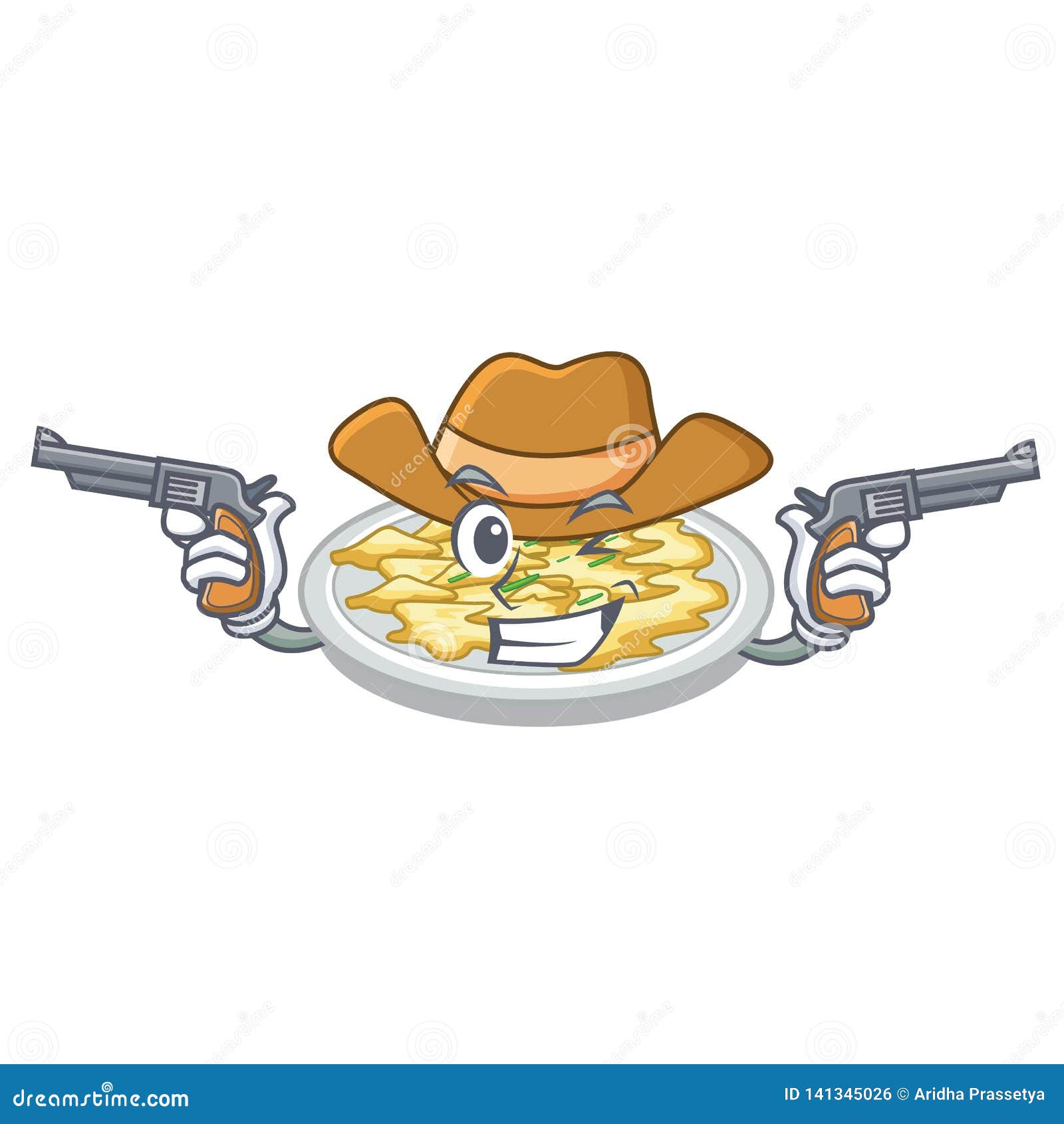 Cartoon Huevos Rancheros Mexican Food Vector Illustration. Traditional ...