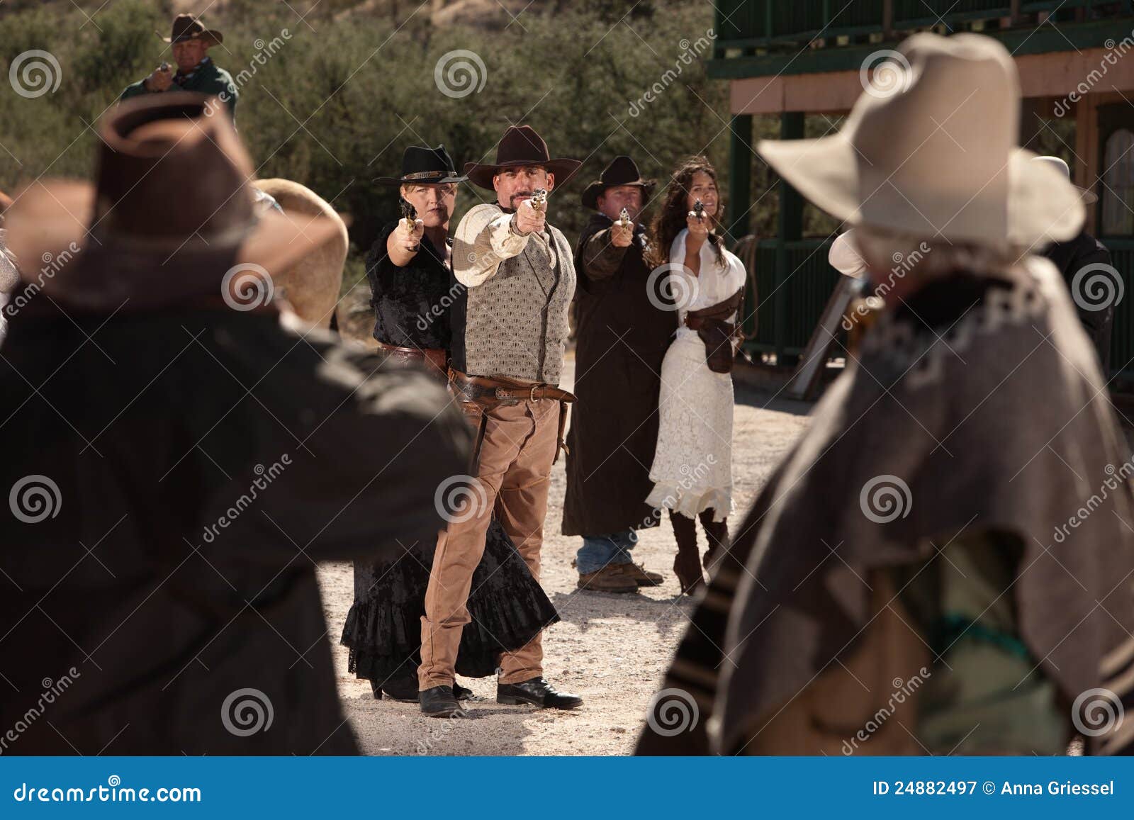 Cowboy Shoot Out stock image. Image of american, male - 24882497