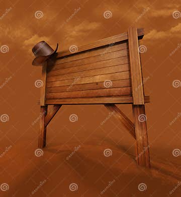 Cowboy Sign stock illustration. Illustration of wood - 15904715