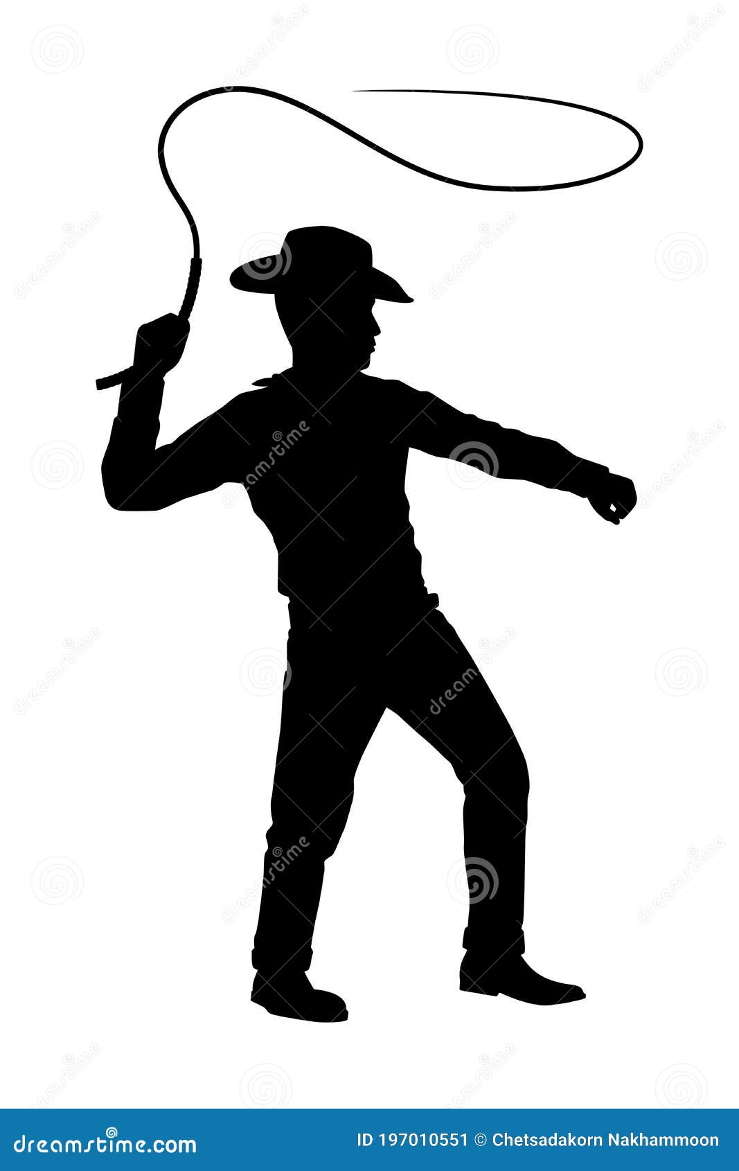 Cowboy silhouette vector stock vector. Illustration of black - 197010551