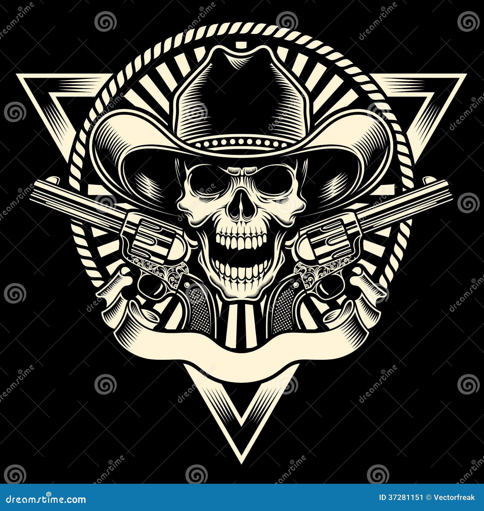 Cowboy Skull Logo