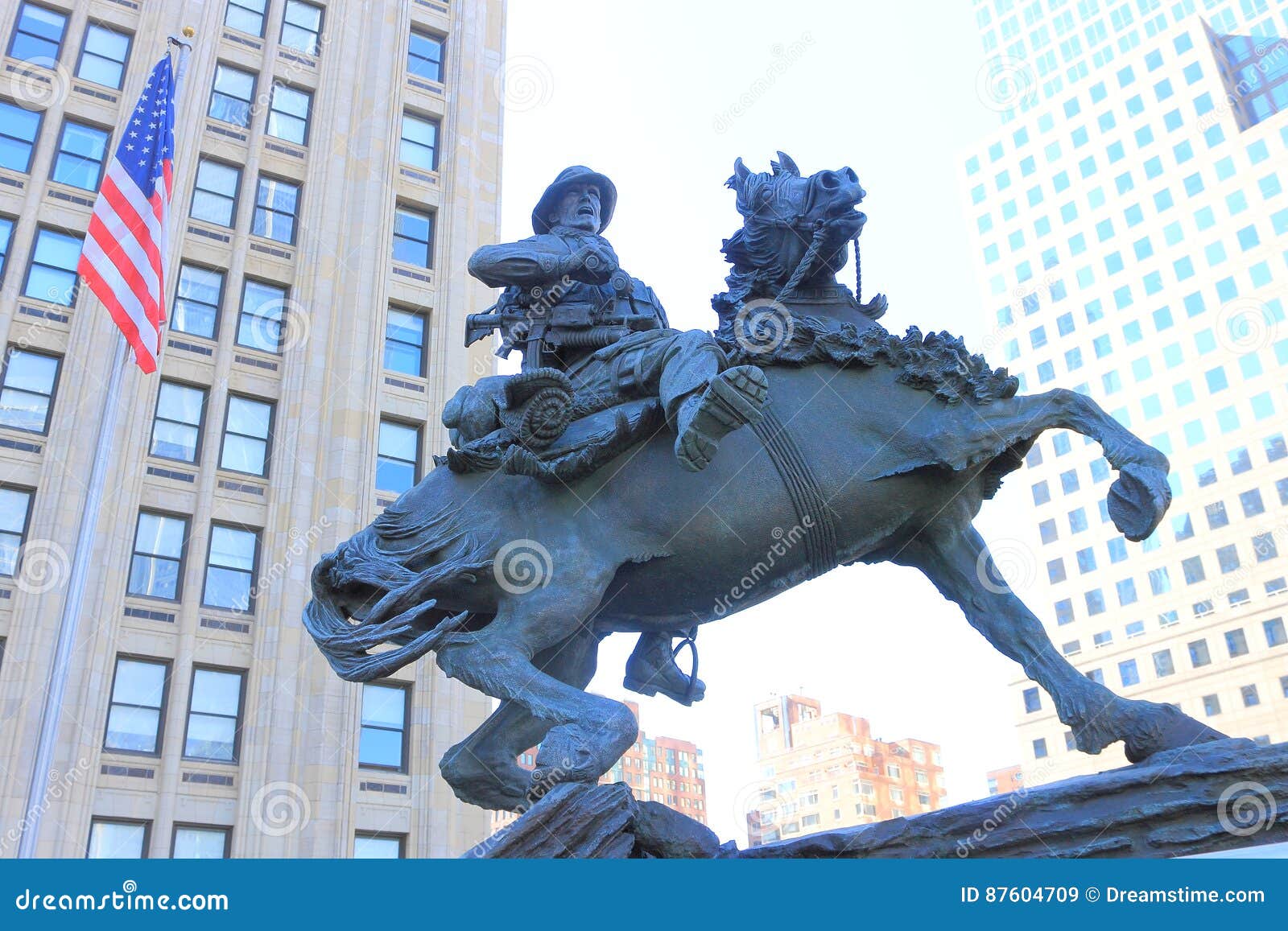 A Cowboy Statue in Downtown, New York Editorial Stock Image - Image of ...