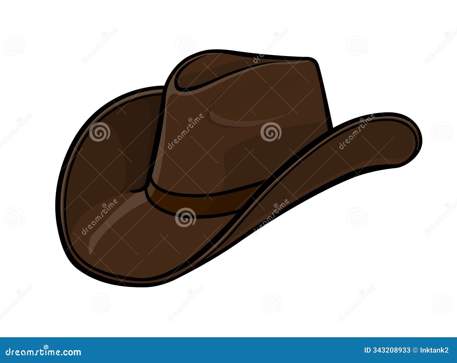 Cowboy Stetson Hat Light Brown Vector Illustration | CartoonDealer.com ...