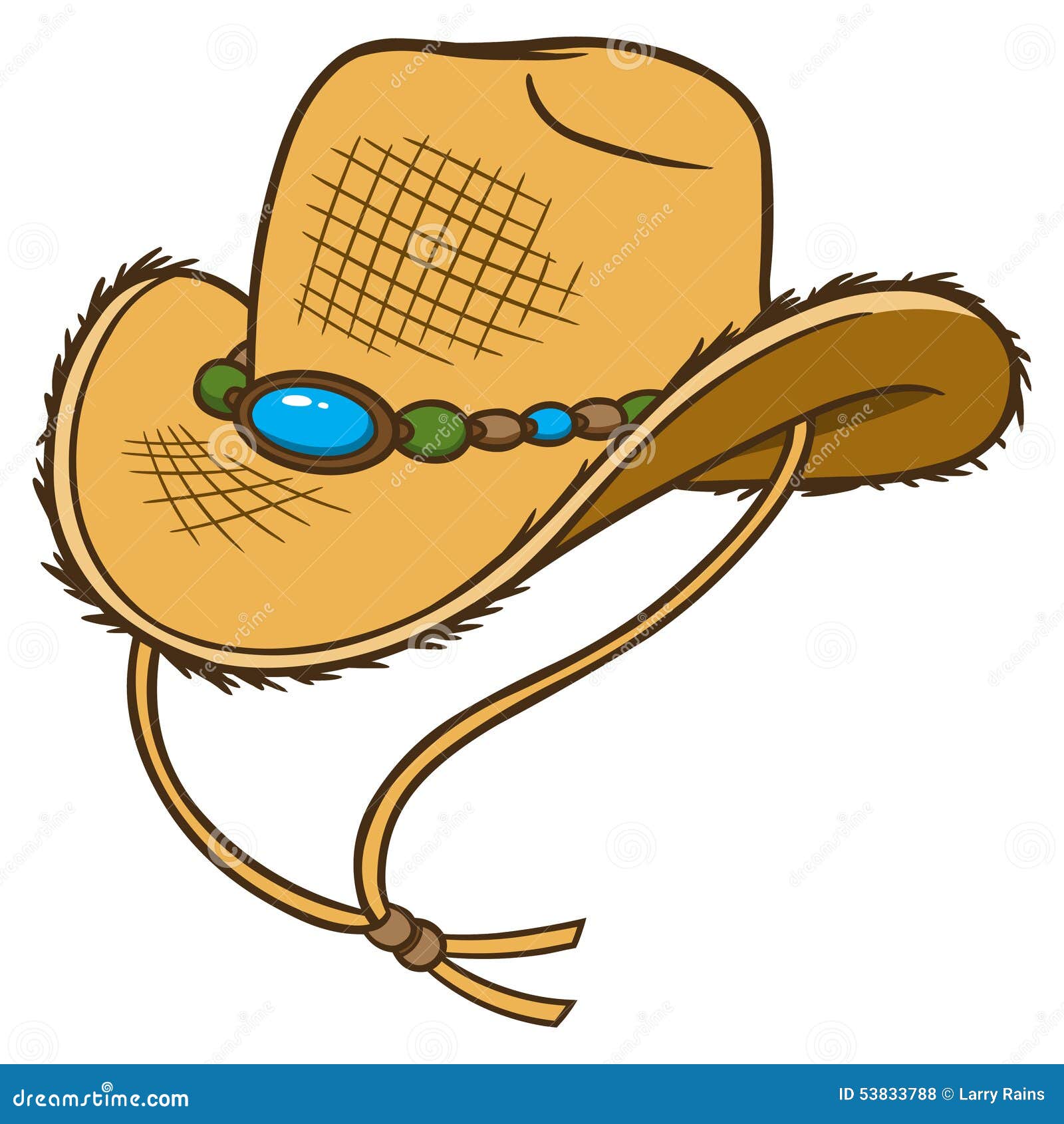 Cowboy Straw Hat stock vector. Illustration of people - 53833788
